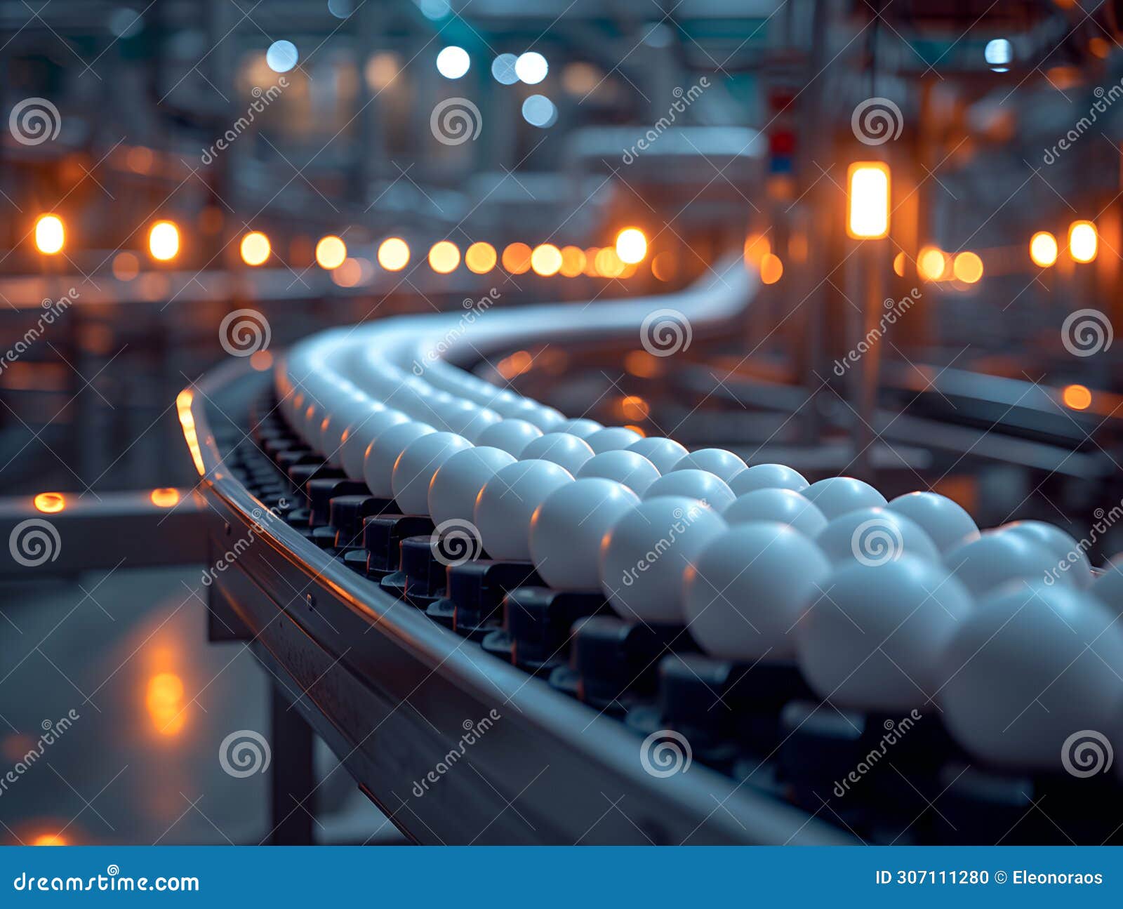 Eggs Flowing through an Automated Sorting Facility, Efficiency in Food ...