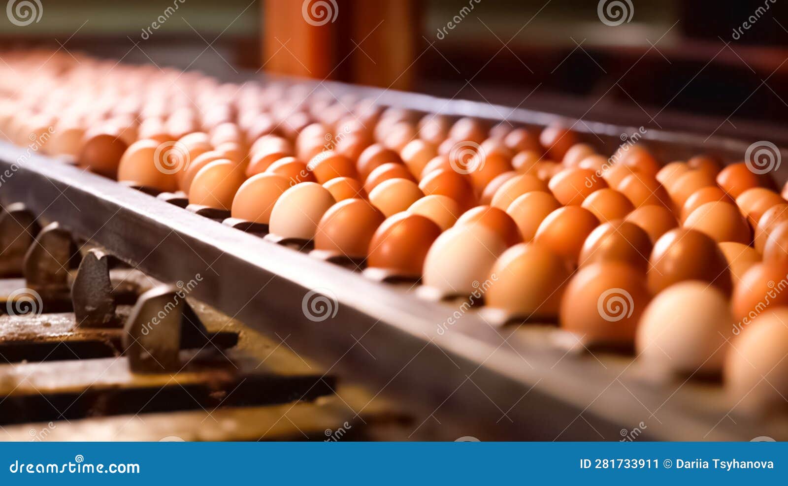 Eggs in a Food Processing Facility, Clean and Fresh, Ready for ...