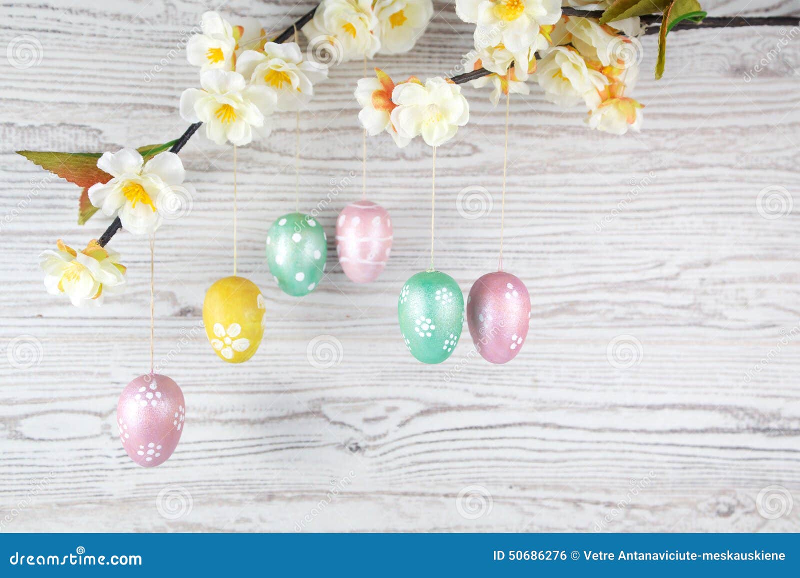 Eggs hanging on a branch stock photo. Image of celebration - 50686276