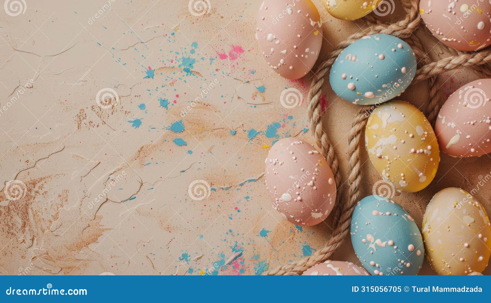 Eggs hanging on a string stock image. Image of linked - 315056705