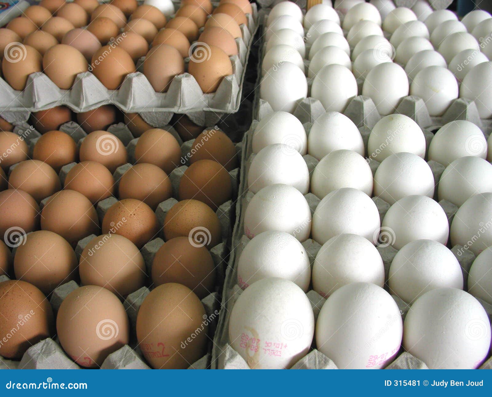 Eggs at the market stock image. Image of market, food, brown - 315481