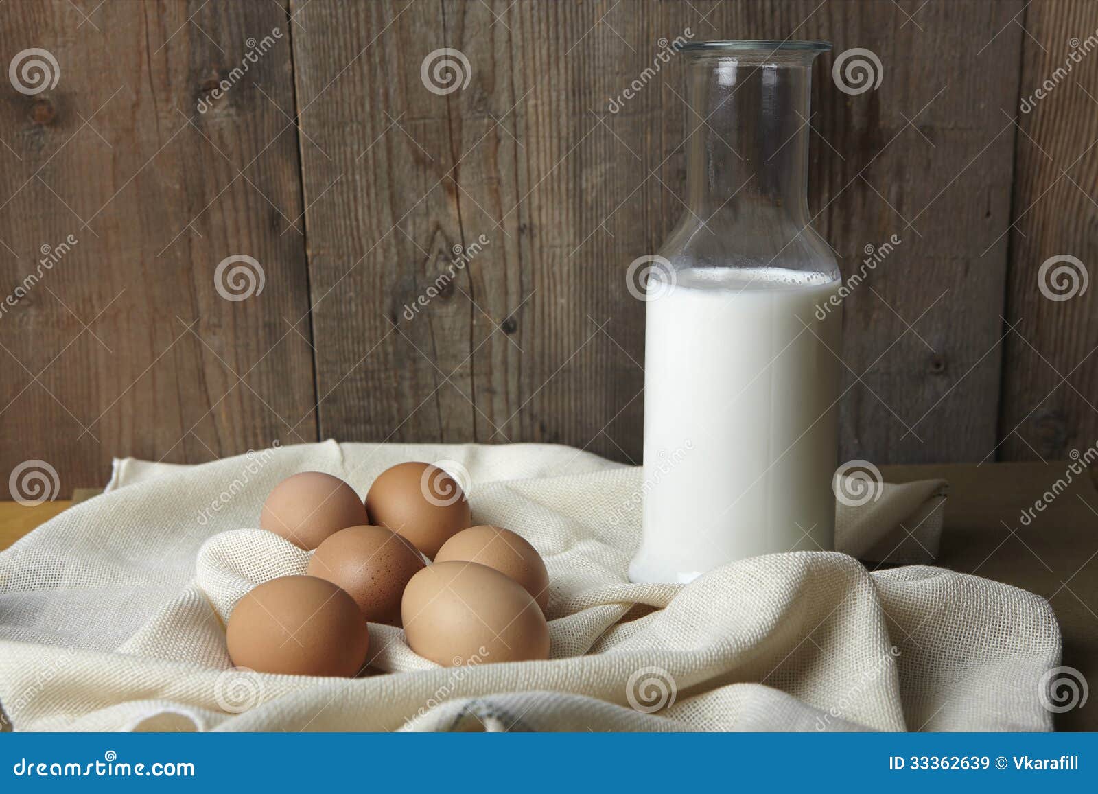 Eggs and Milk on Kitchen Counter Stock Image - Image of brown, eggs ...