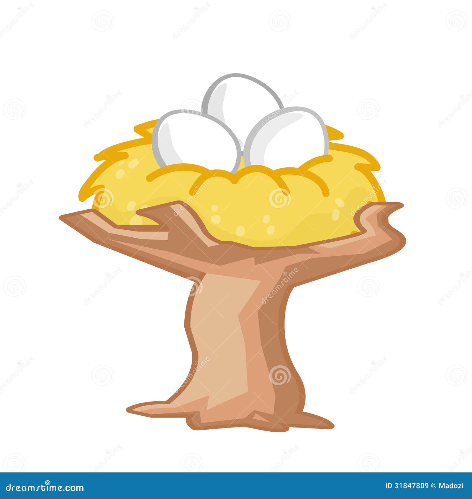 Nest On A Tree Cartoon