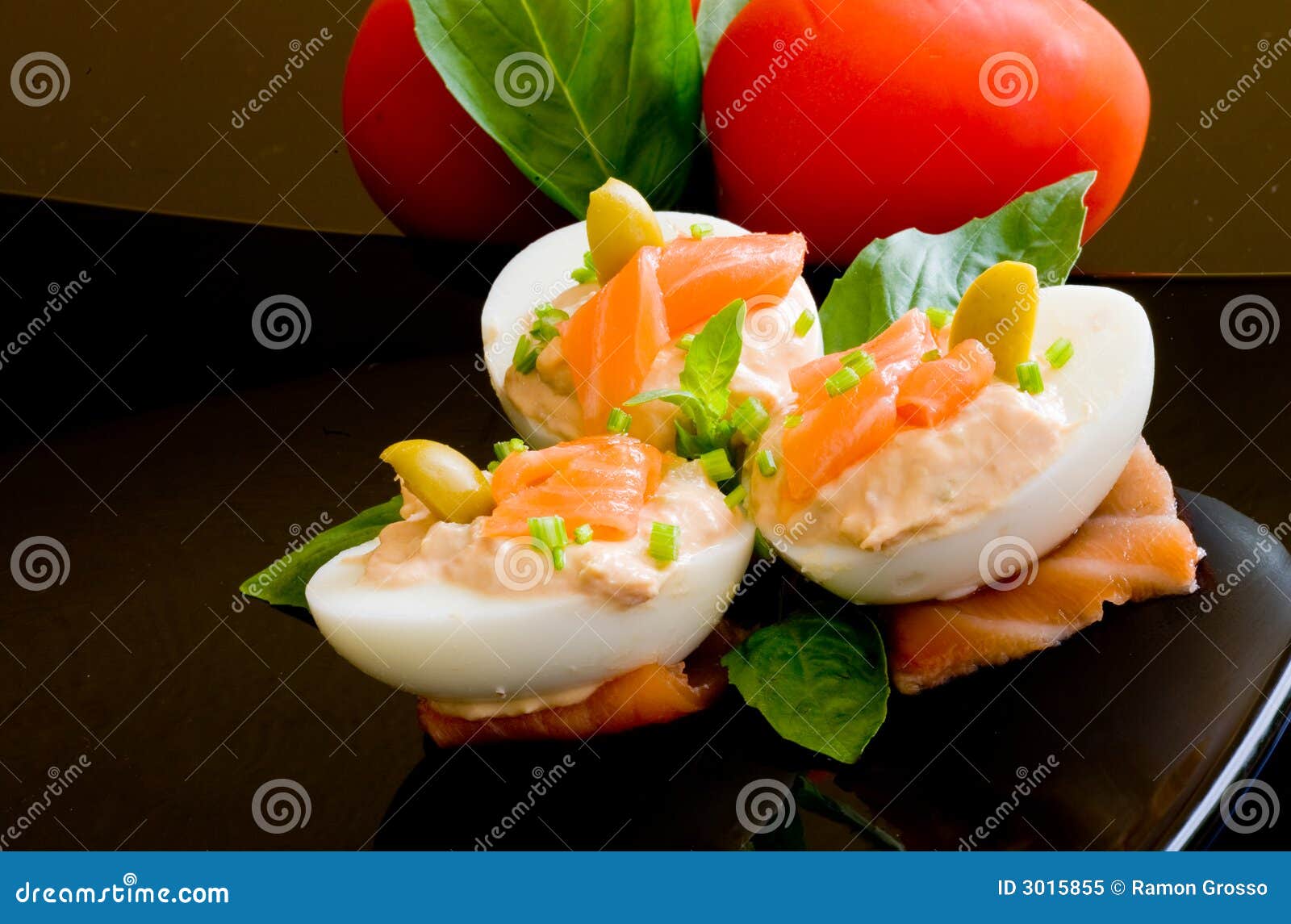 Eggs and salmon stock image. Image of salmon, mustard - 3015855