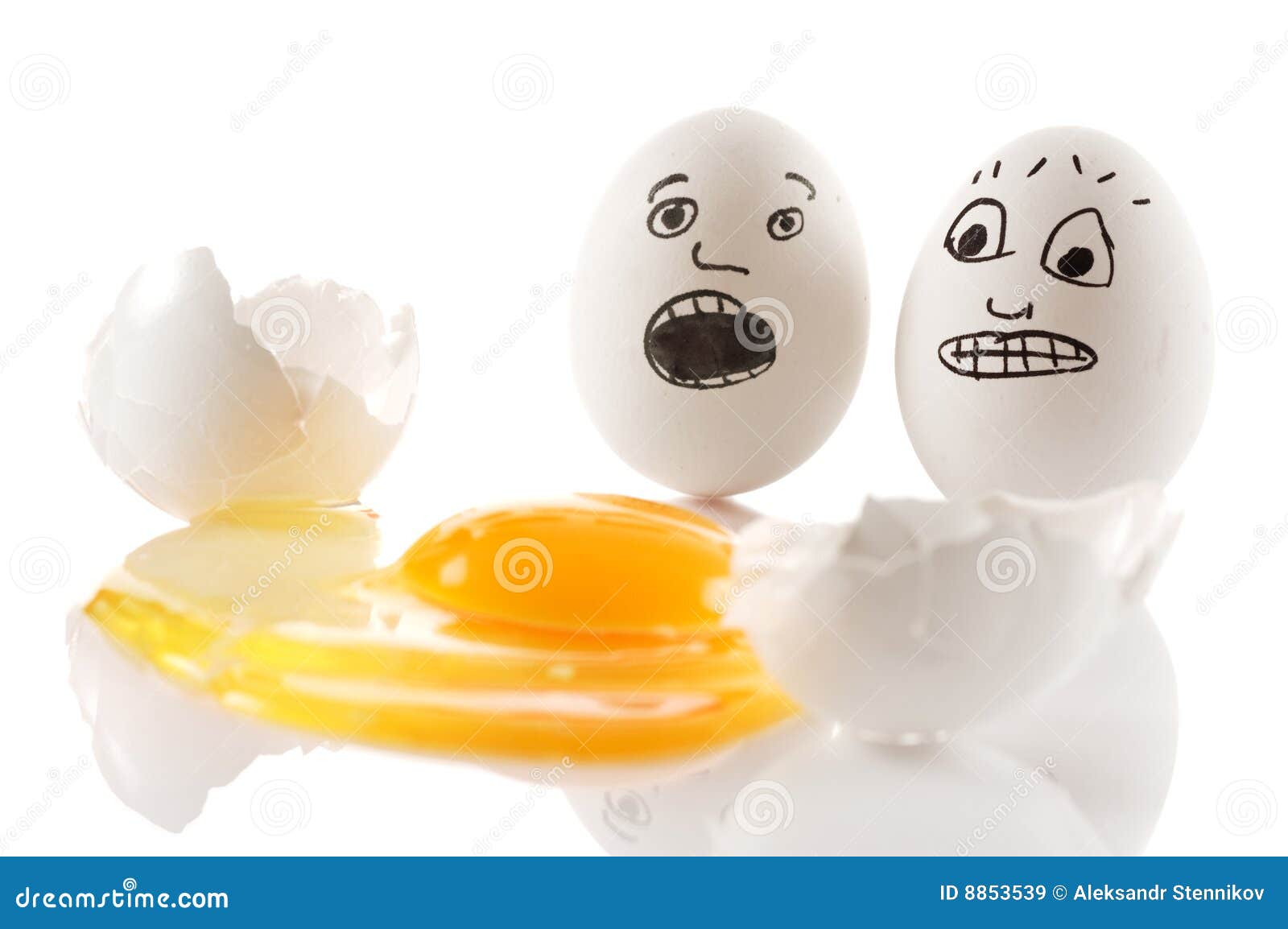 Eggs are Scared As they See Dead Friend Stock Image - Image of victim ...
