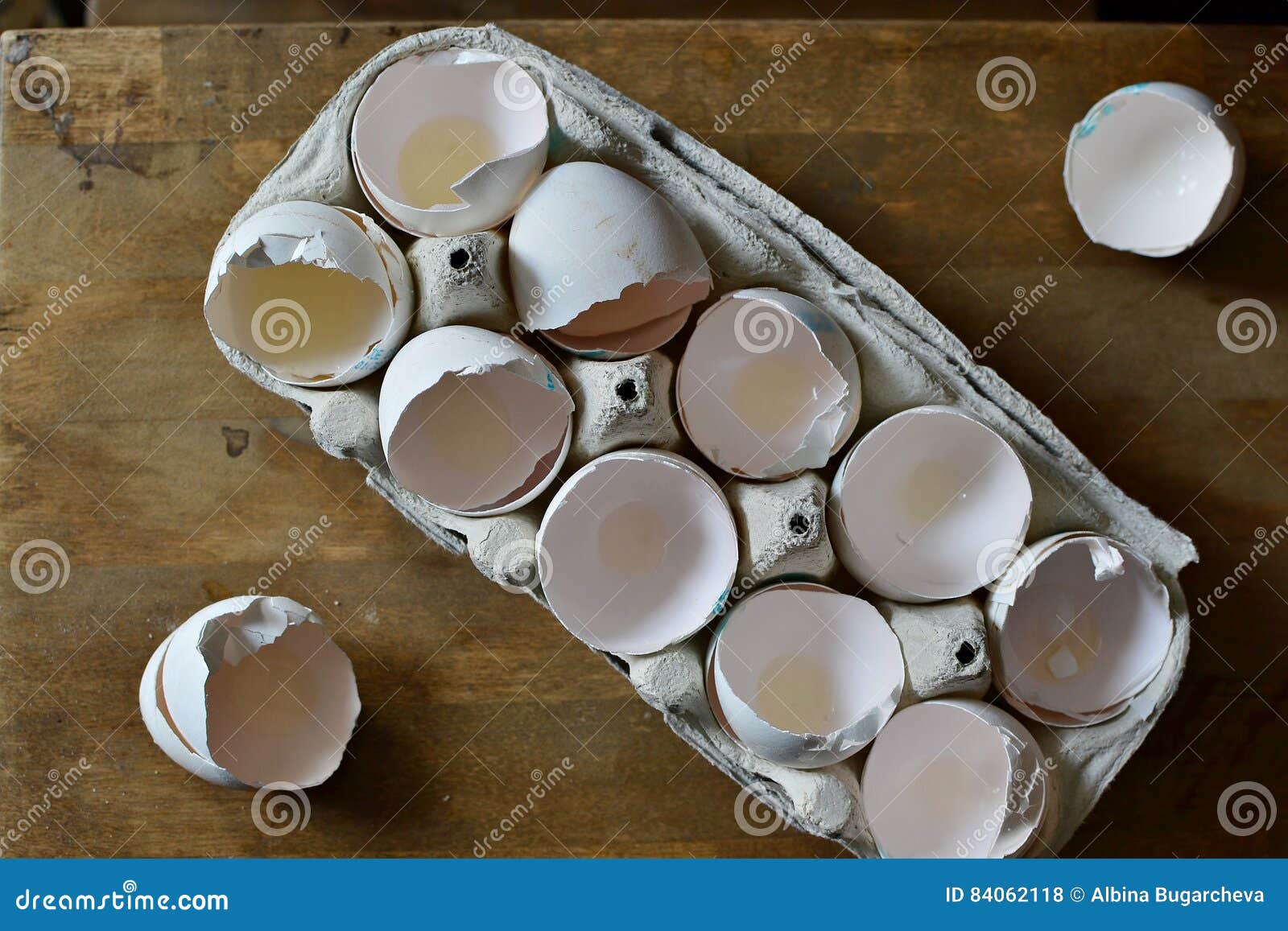 Eggs shells in a carton stock photo. Image of carton - 84062118