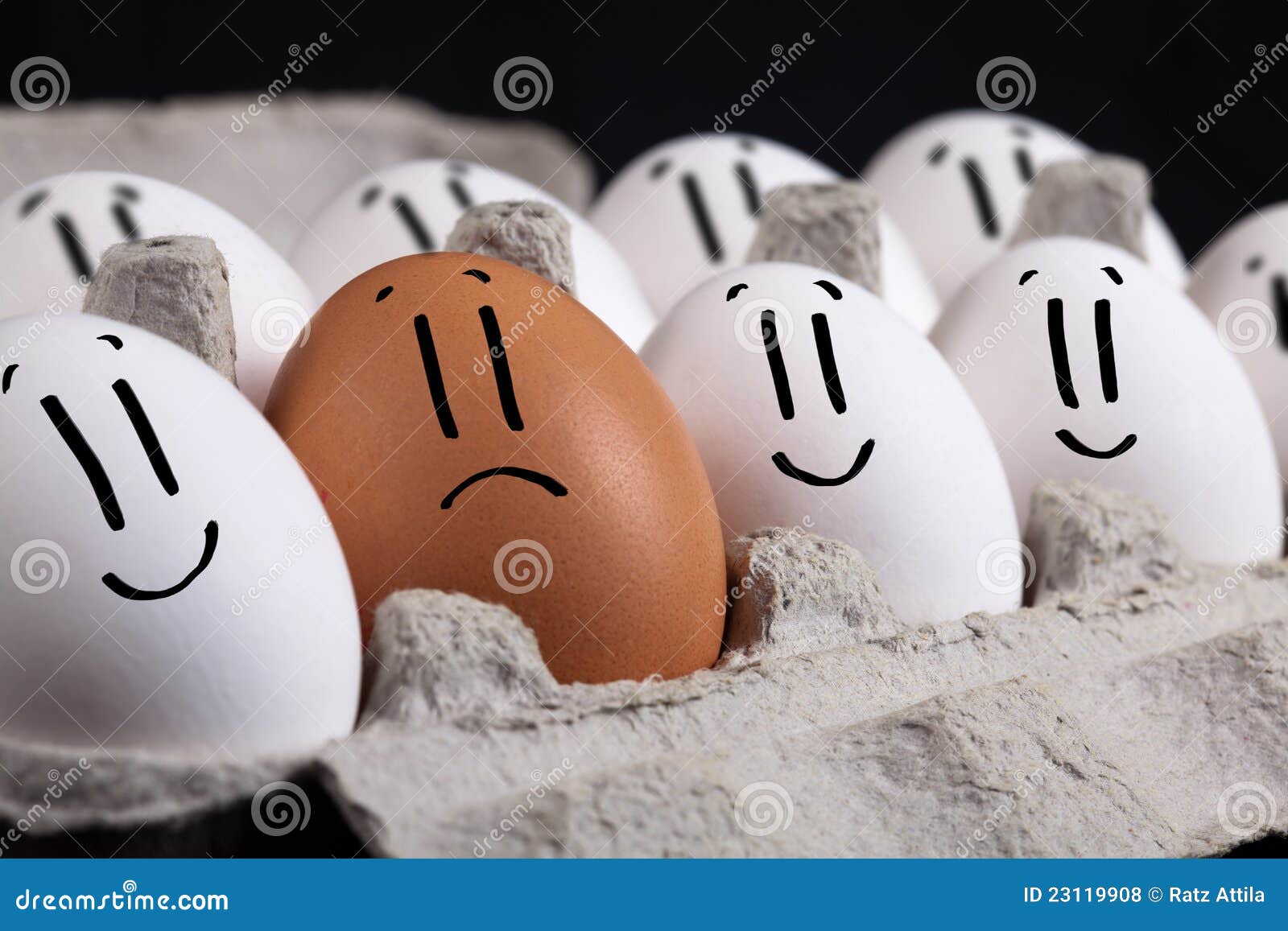 Eggs with Smiley Faces in Eggshell Stock Photo - Image of isolated ...