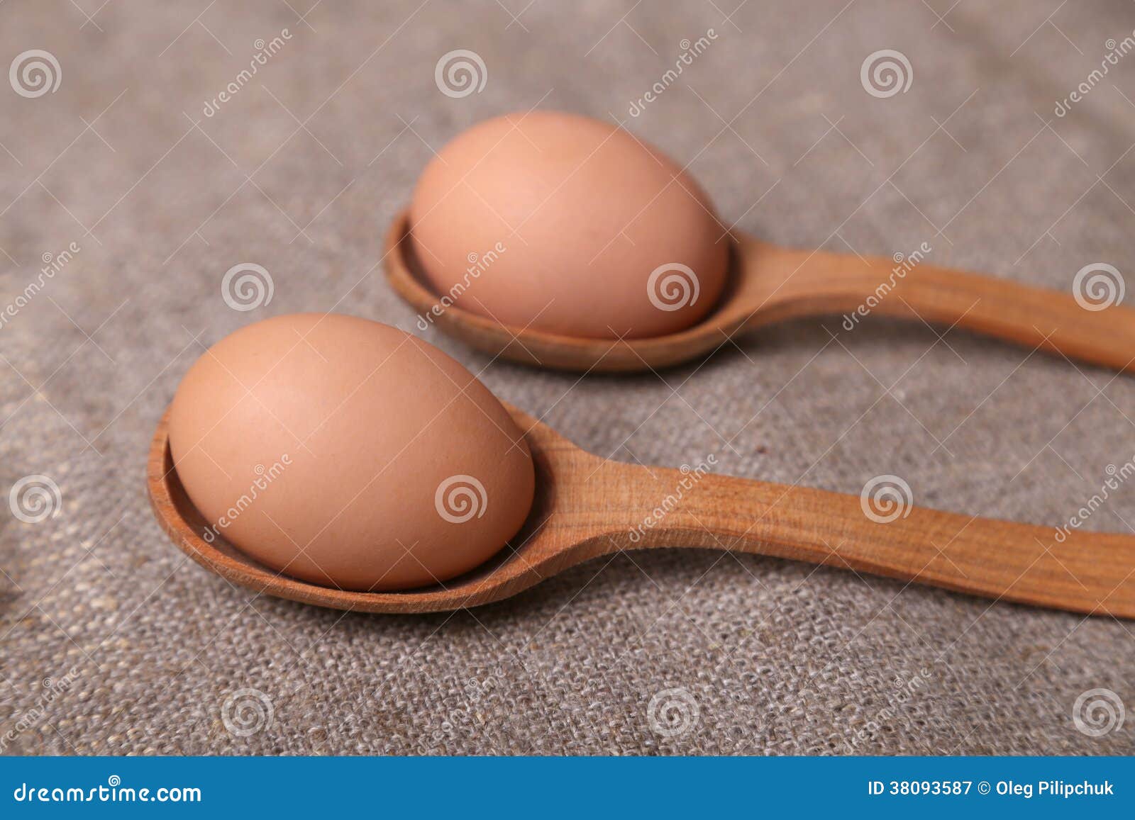 Eggs in spoon stock image. Image of protein, food, copy - 38093587