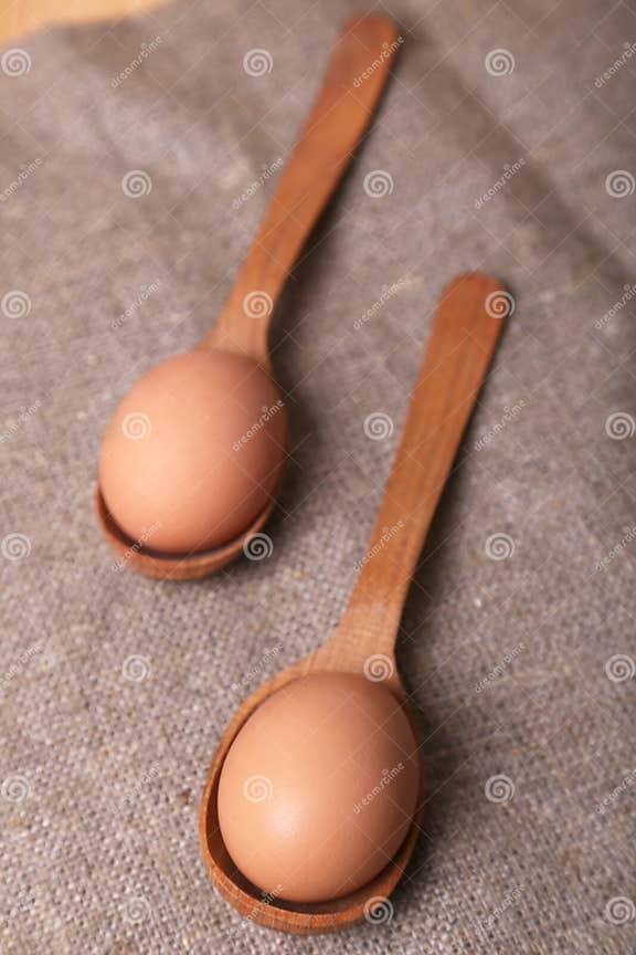Eggs in spoon stock image. Image of fragility, product - 38094451
