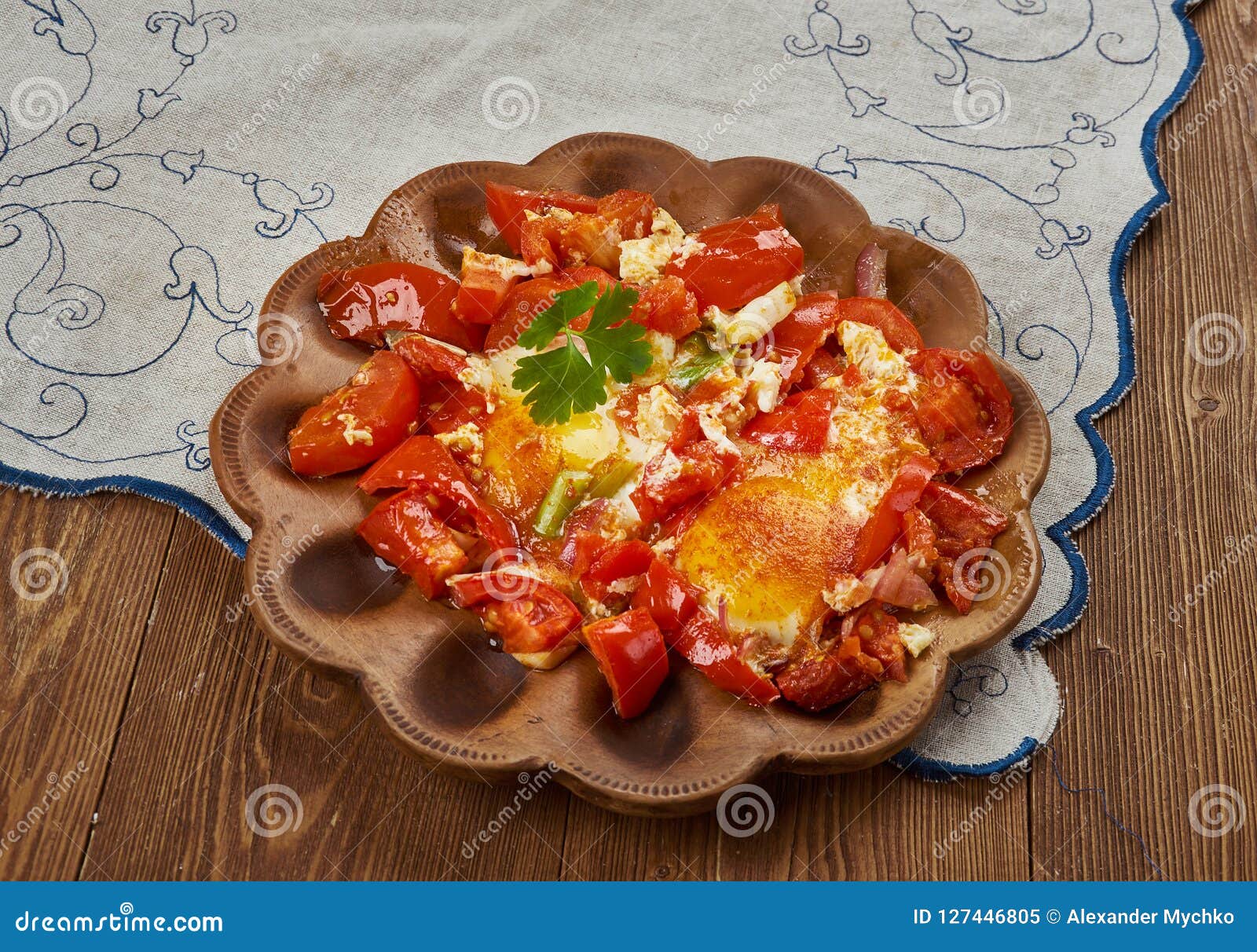 Afghani Style Breakfast stock image. Image of wooden - 127446805