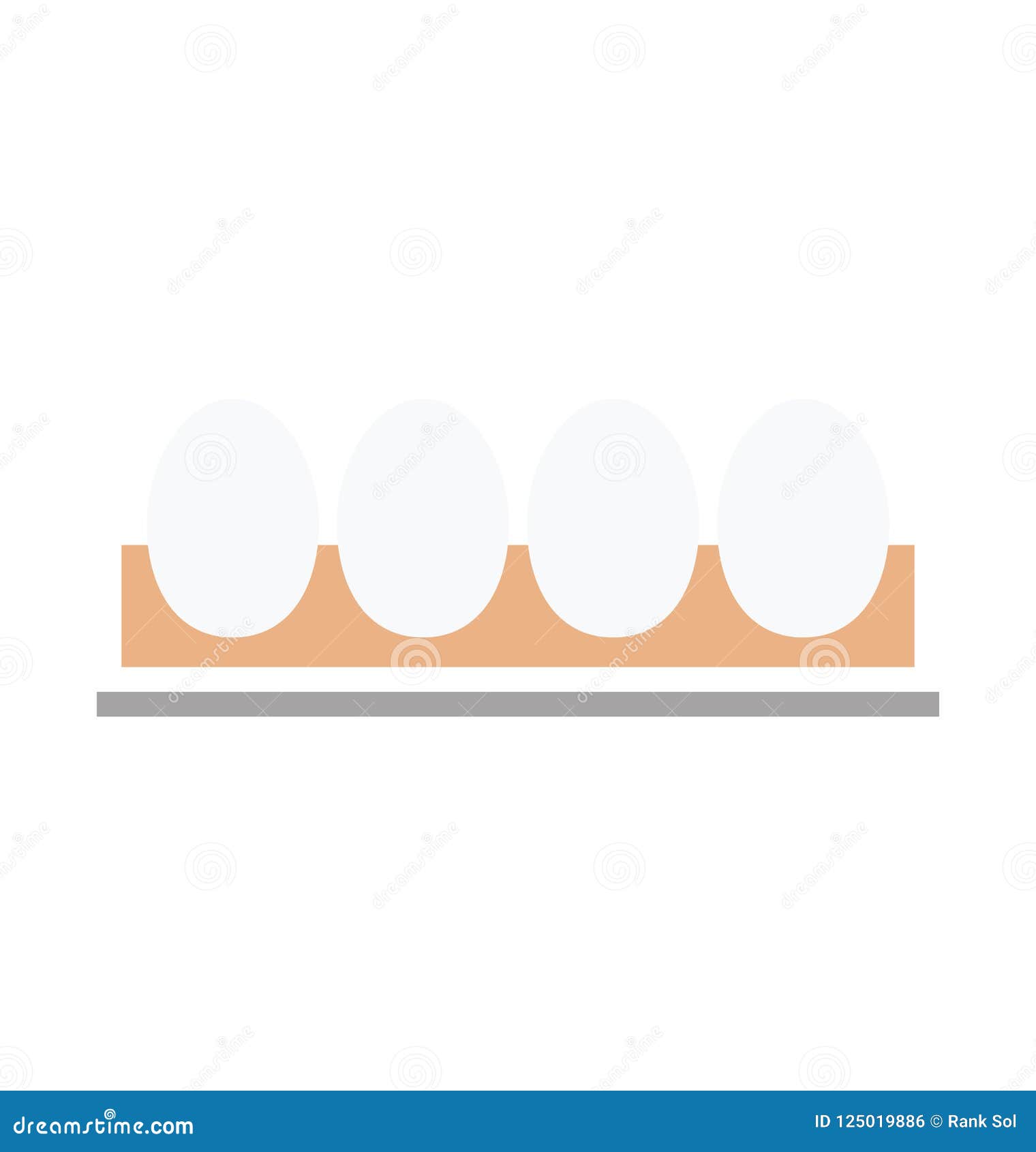 Eggs Tray Isolated Vector Icon Editable Stock Vector - Illustration of ...