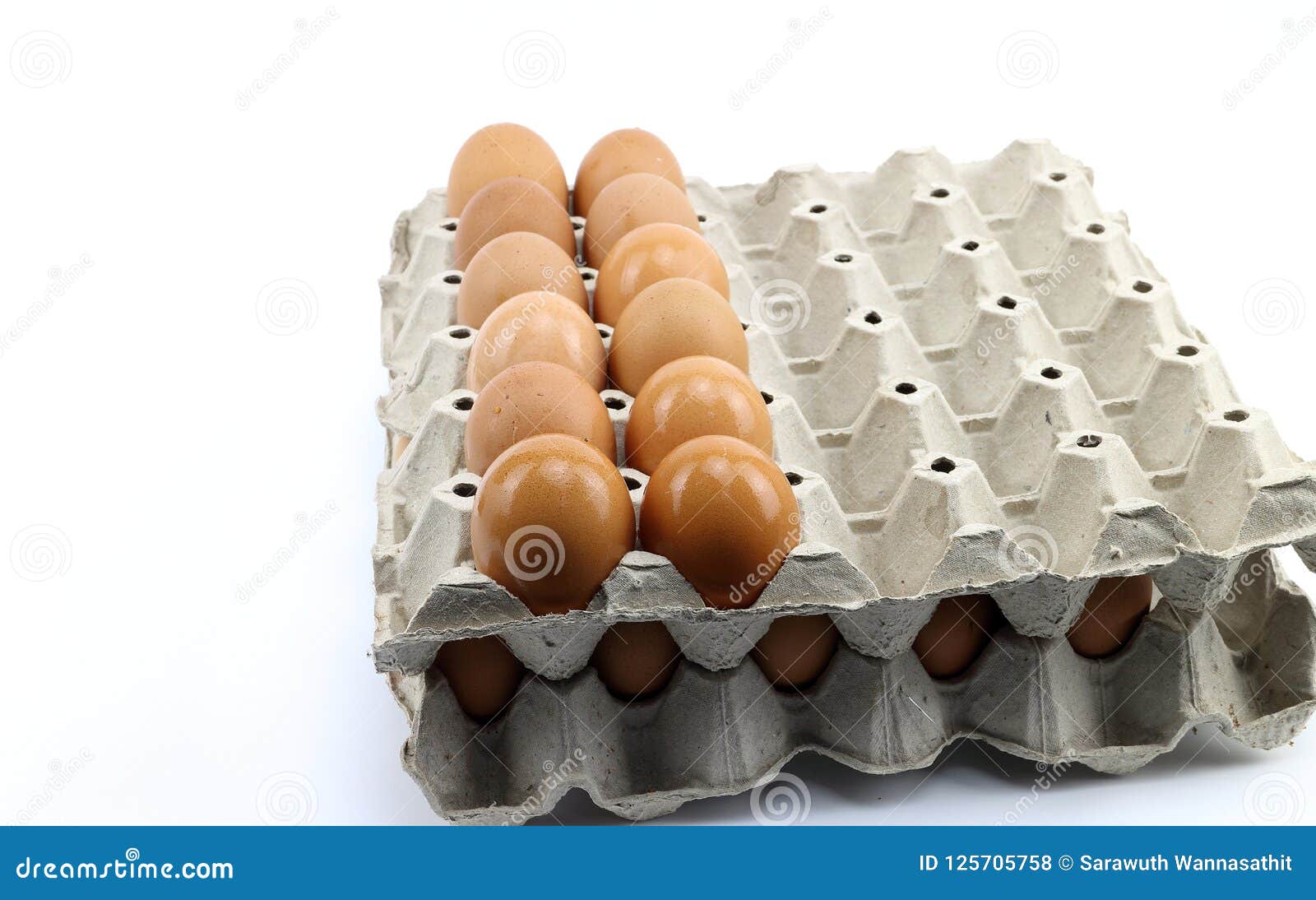 Eggs on the tray stock photo. Image of healthy, paper - 125705758