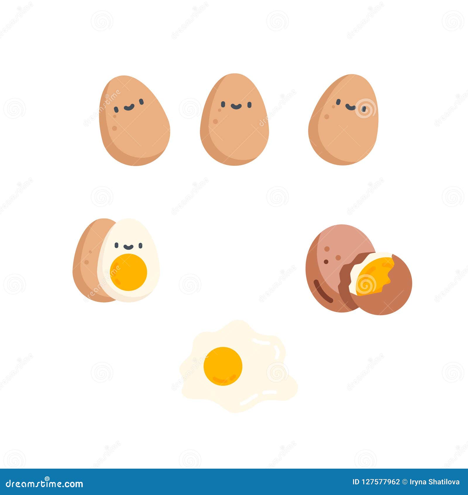 Eggs in Various Forms Vector Illustration. Stock Vector - Illustration ...