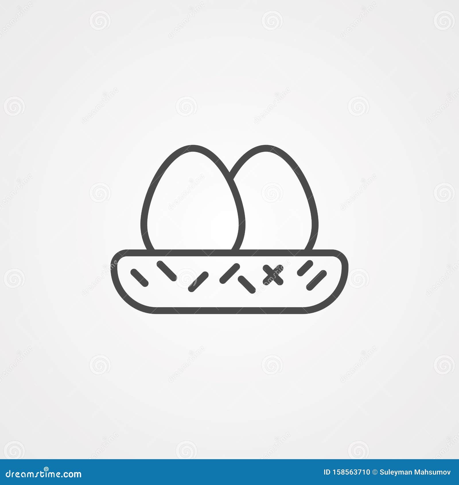 Eggs Vector Icon Sign Symbol Stock Illustration - Illustration of ...