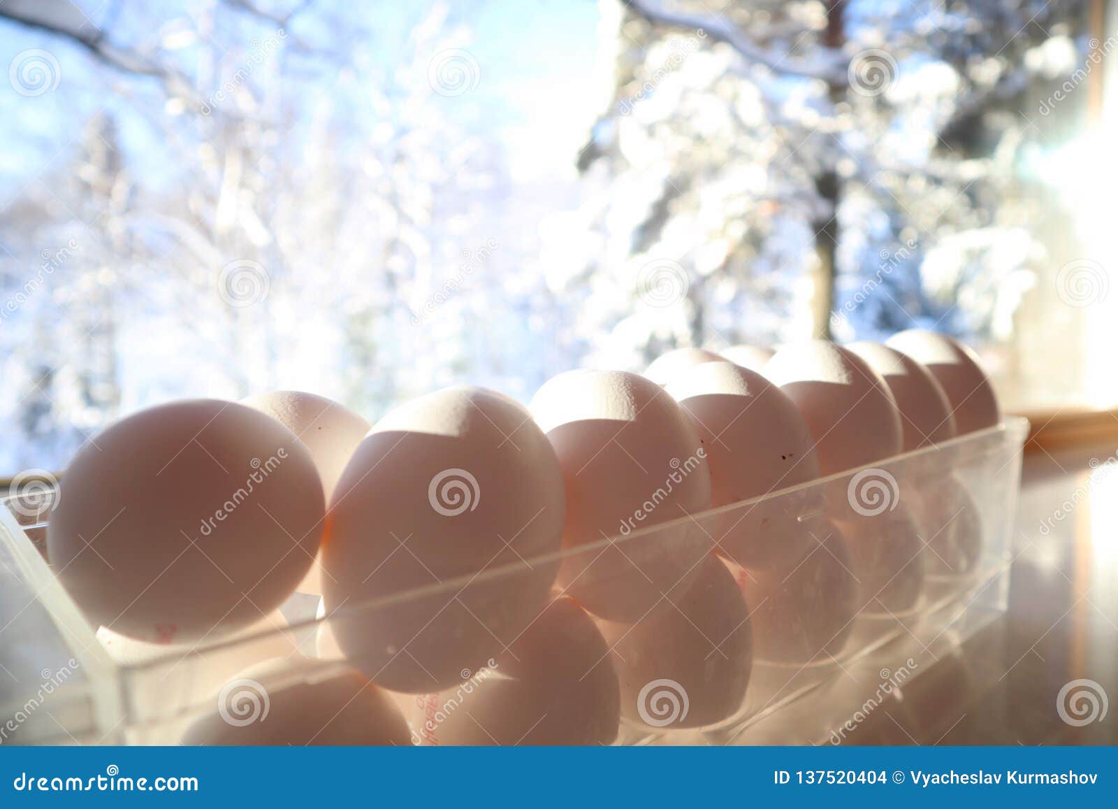 Eggs. Chicken Eggs in the Box Stock Photo - Image of product, natural ...