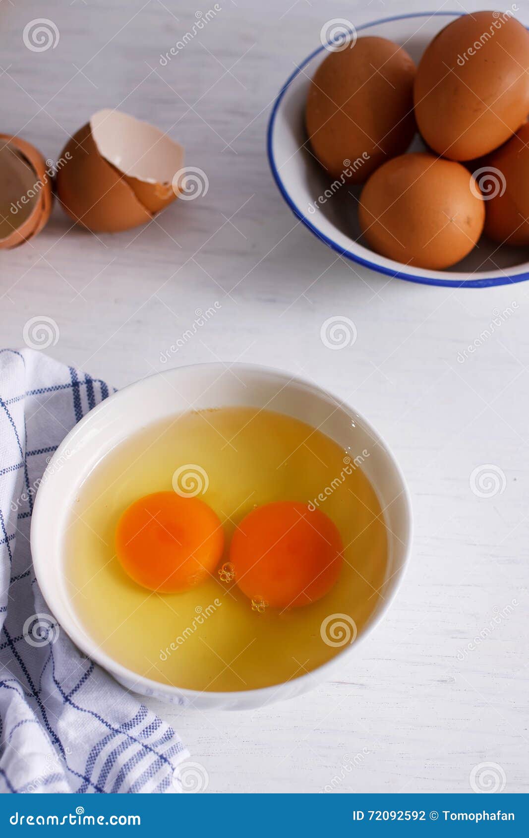 Eggs in White Cup Prepare for Cooking. Stock Photo - Image of food ...