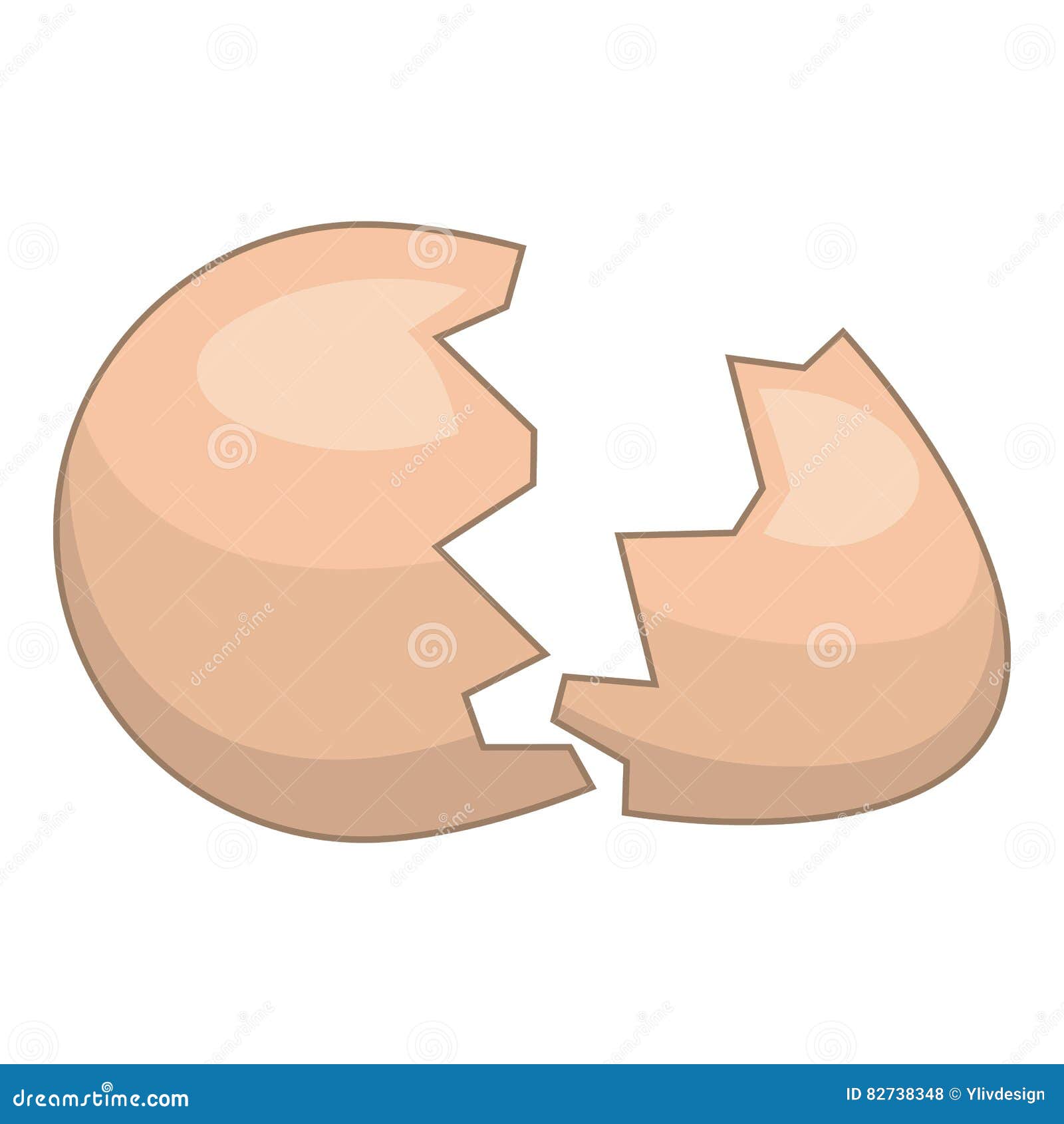 Eggshell Icon, Cartoon Style Stock Vector - Illustration of baking ...