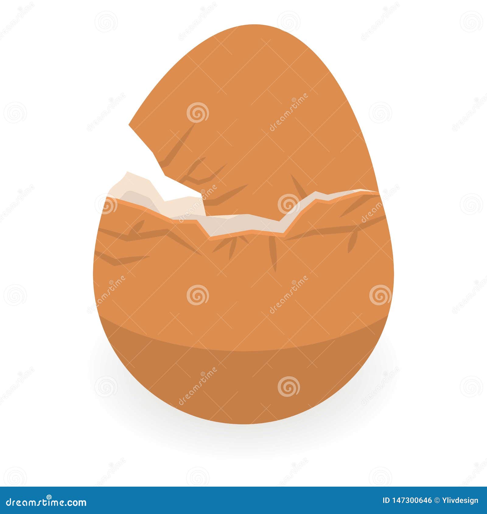Eggshell Icon, Isometric Style Stock Vector - Illustration of life ...