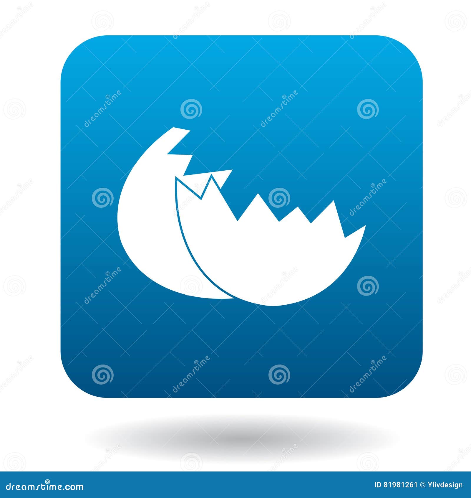 Eggshell Icon in Simple Style Stock Vector - Illustration of cracked ...