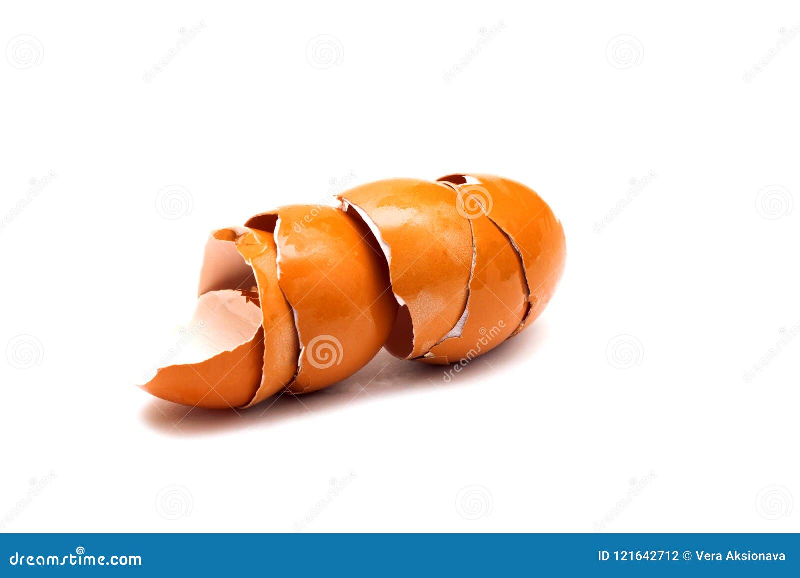 Eggshell on a White Background Stock Photo - Image of closeup ...