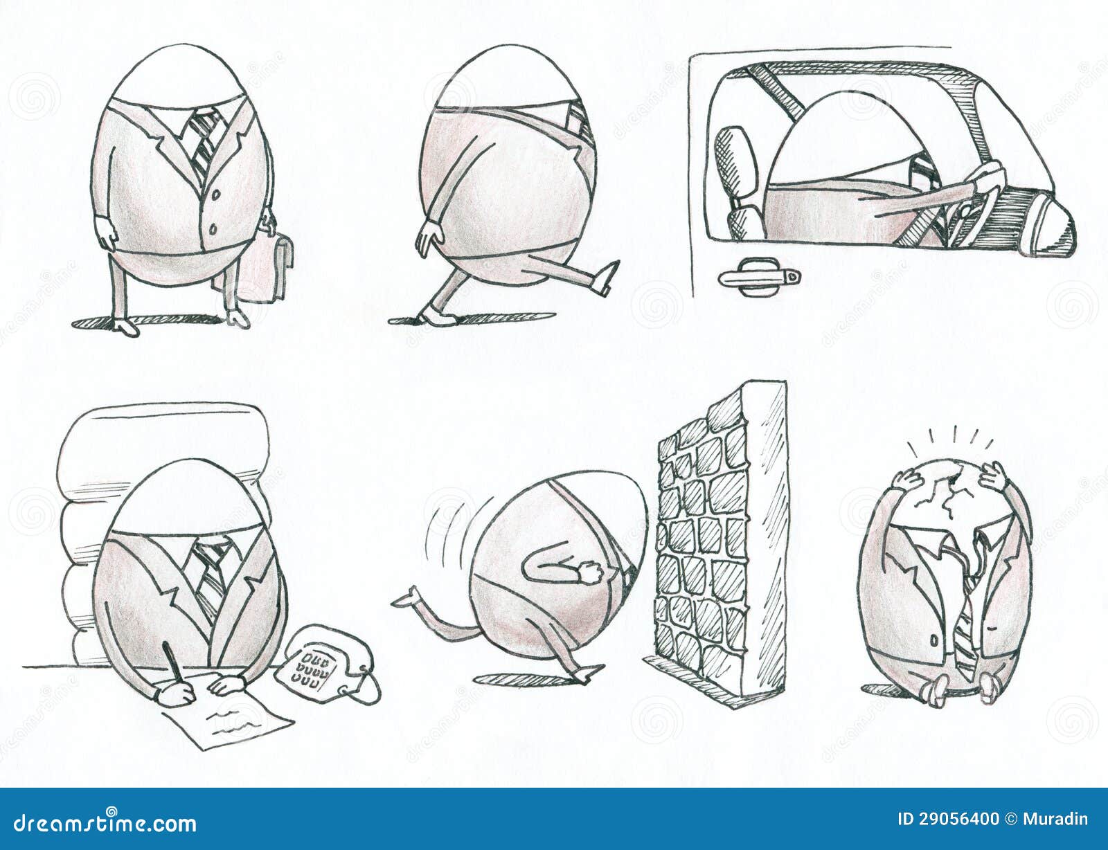 Eggy man stock illustration. Illustration of office, funny - 29056400