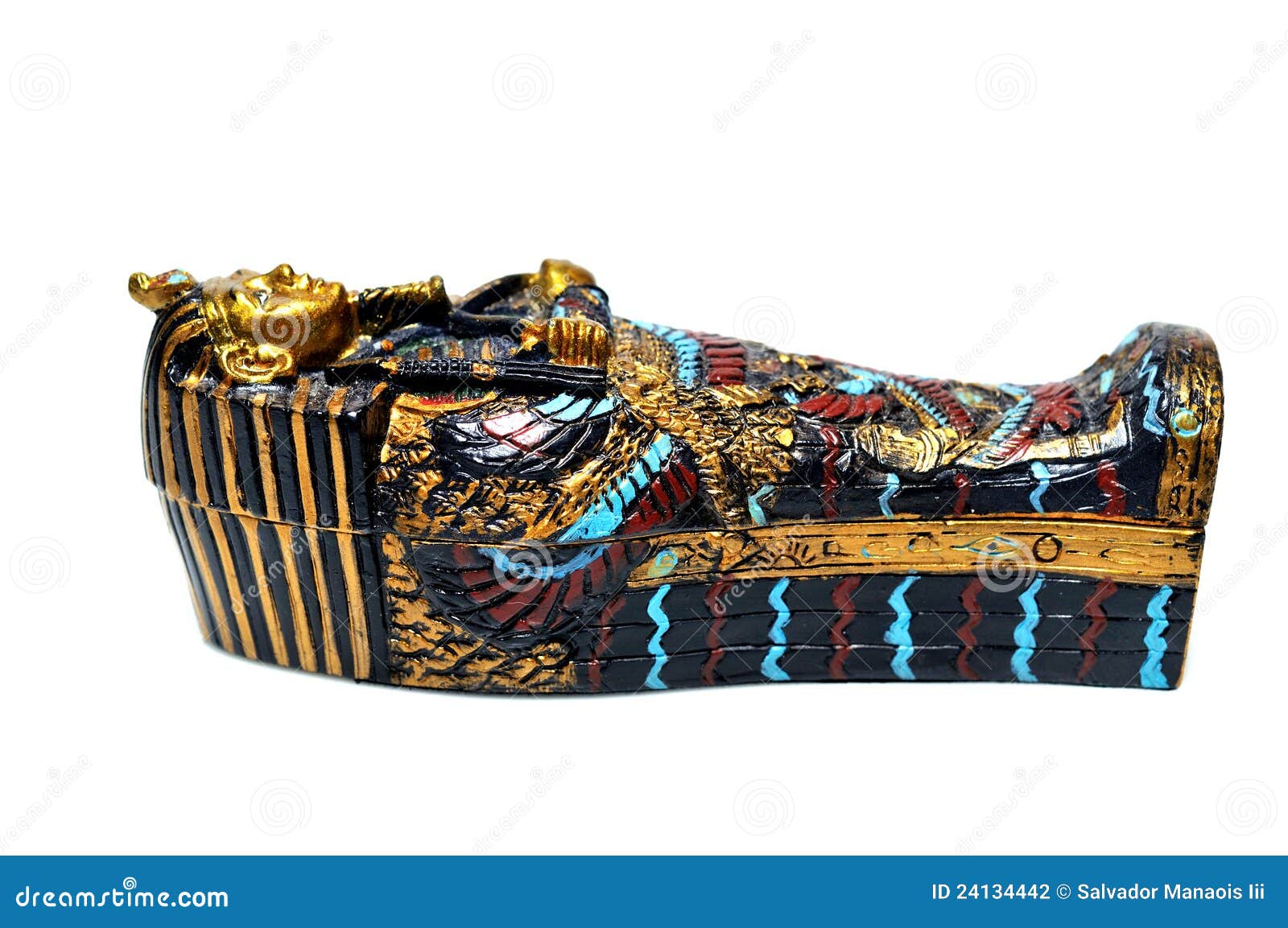 Egipski sarkofag zdjęcie stock. Obraz złożonej z złoto - 24134442