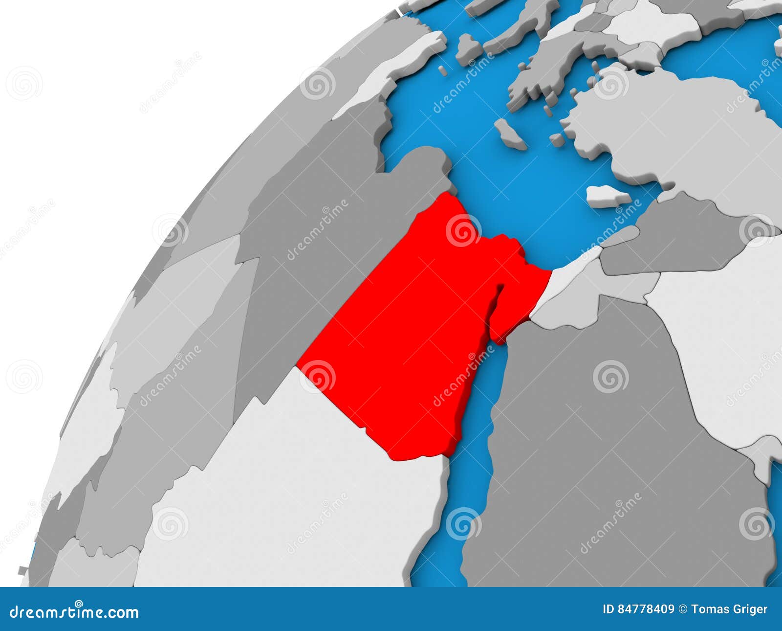 Egipto en el globo en rojo stock de ilustración. Ilustración de ...