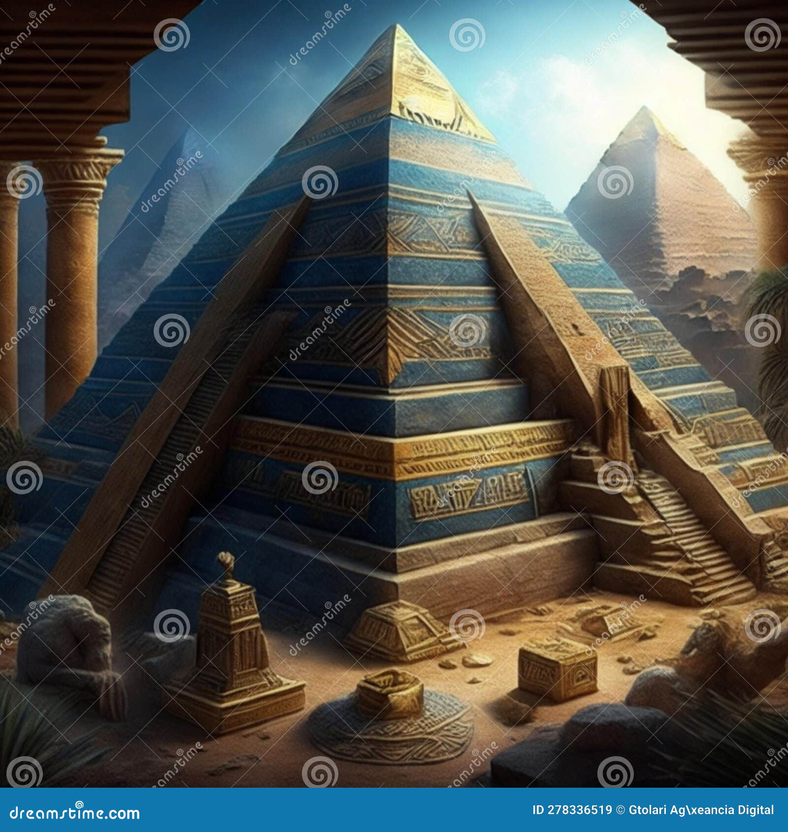 Egypt S Pyramids. Stone Pyramids Built in Ancient Egypt. Pharaohs Stock ...