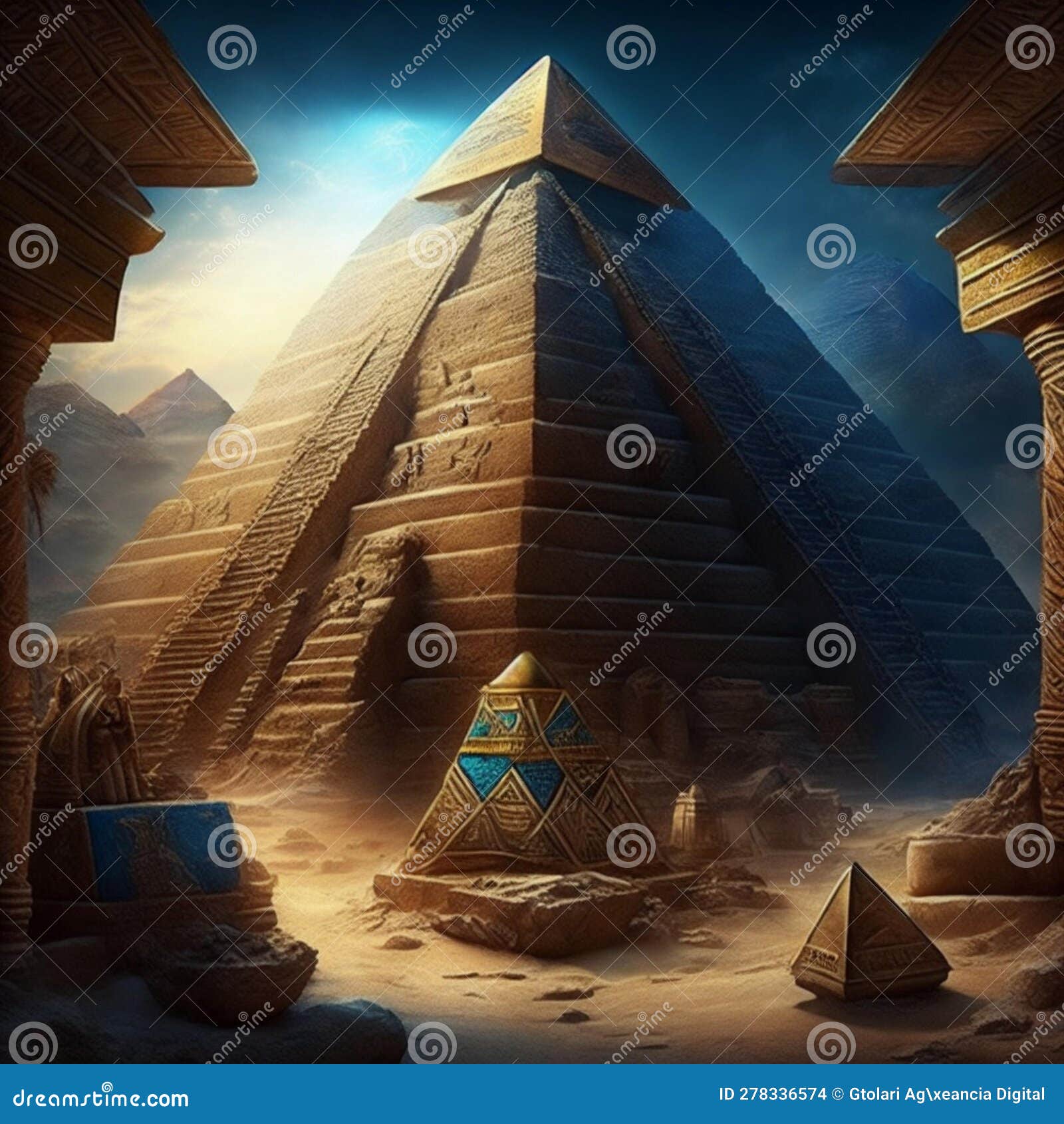 Egypt S Pyramids. Stone Pyramids Built in Ancient Egypt. Pharaohs Stock ...
