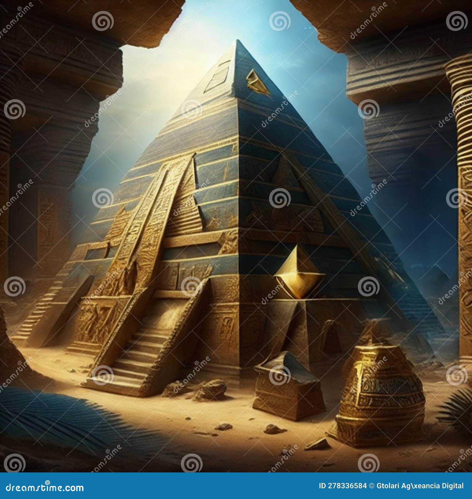 Egypt S Pyramids. Stone Pyramids Built in Ancient Egypt. Pharaohs Stock ...