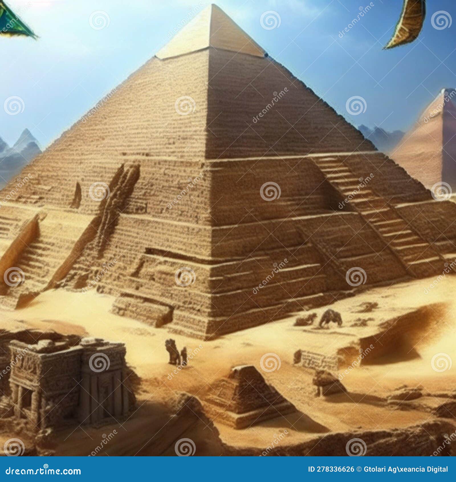 Egypt S Pyramids. Stone Pyramids Built in Ancient Egypt. Pharaohs Stock ...