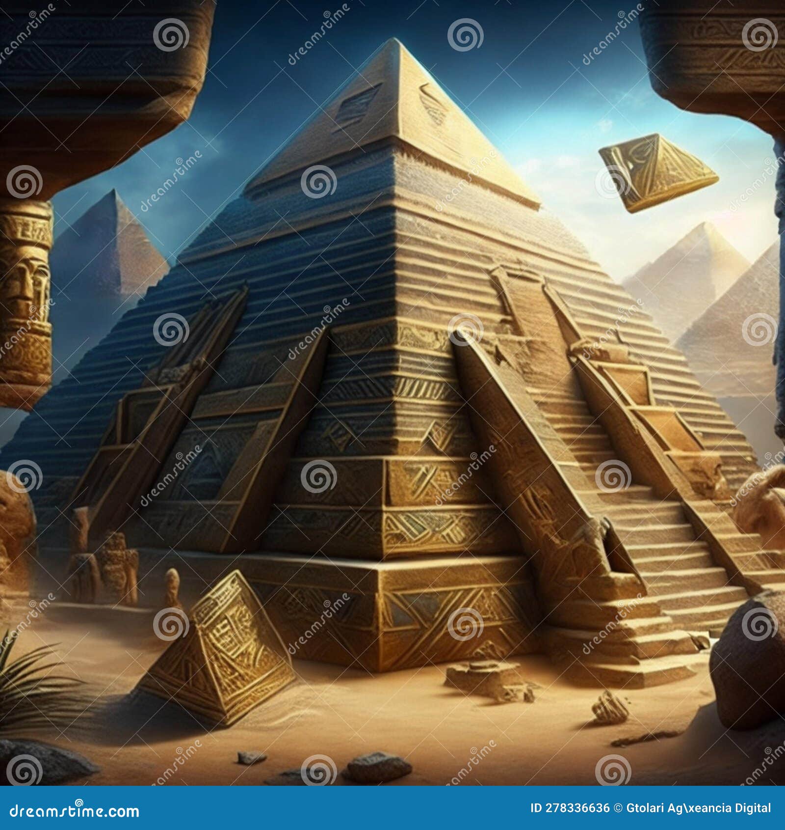 Egypt S Pyramids. Stone Pyramids Built in Ancient Egypt. Pharaohs Stock ...