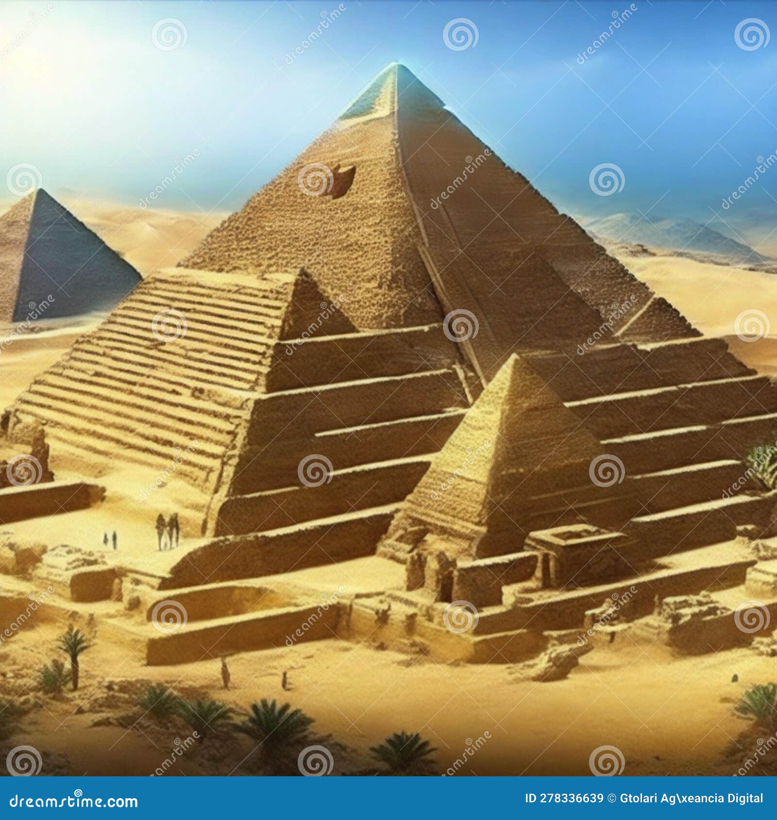 Egypt S Pyramids. Stone Pyramids Built in Ancient Egypt. Pharaohs Stock ...