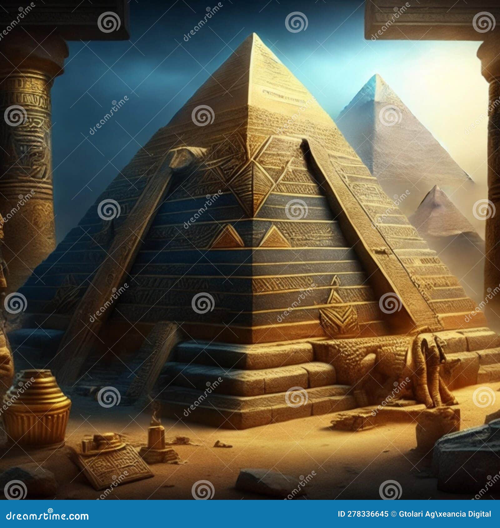 Egypt S Pyramids. Stone Pyramids Built in Ancient Egypt. Pharaohs Stock ...