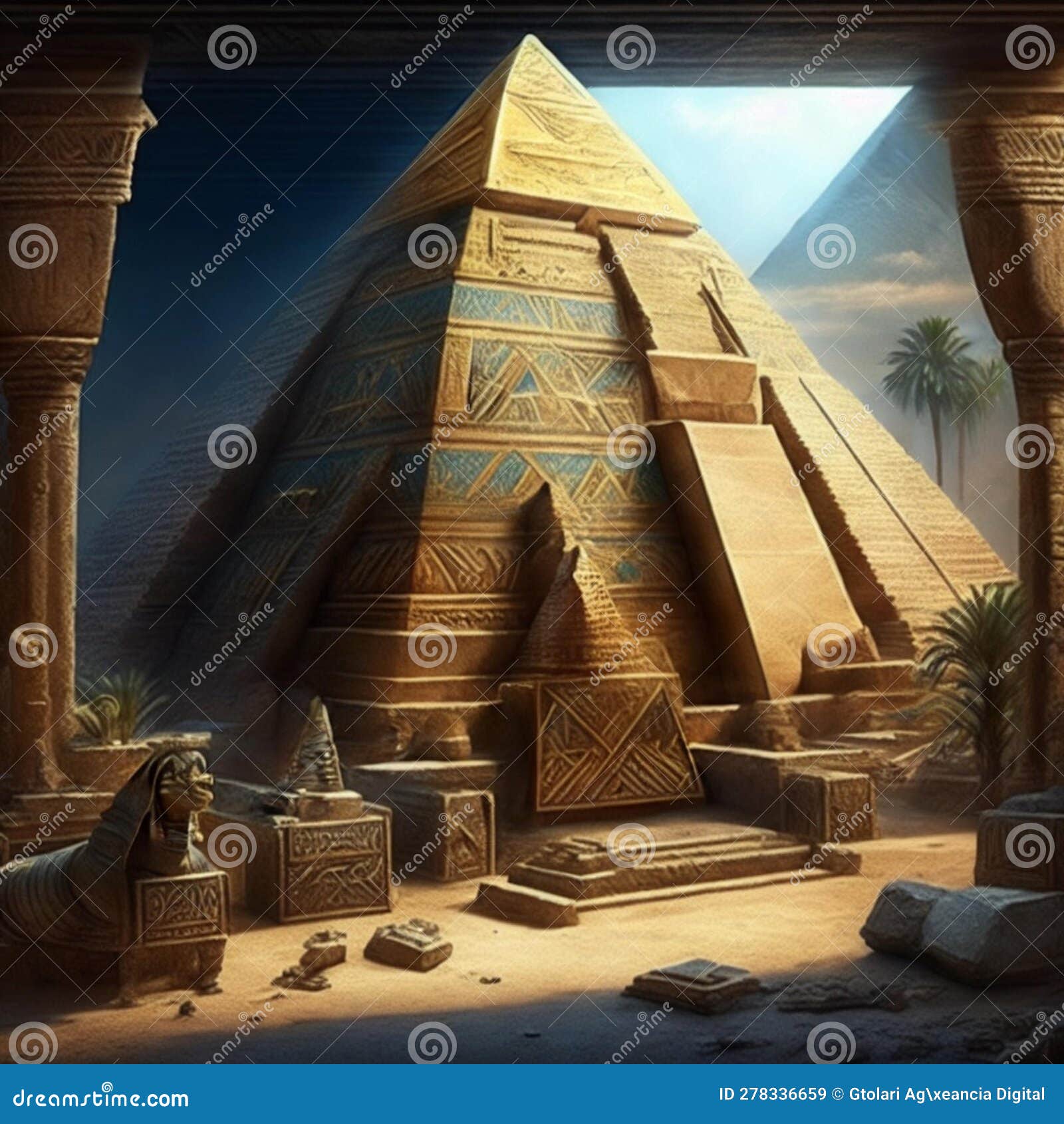 Egypt S Pyramids. Stone Pyramids Built in Ancient Egypt. Pharaohs Stock ...