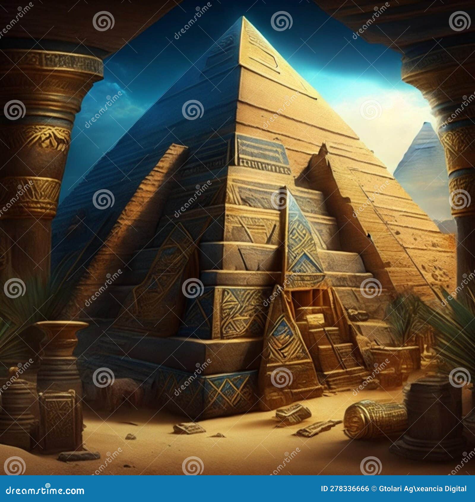 Egypt S Pyramids. Stone Pyramids Built in Ancient Egypt. Pharaohs Stock ...