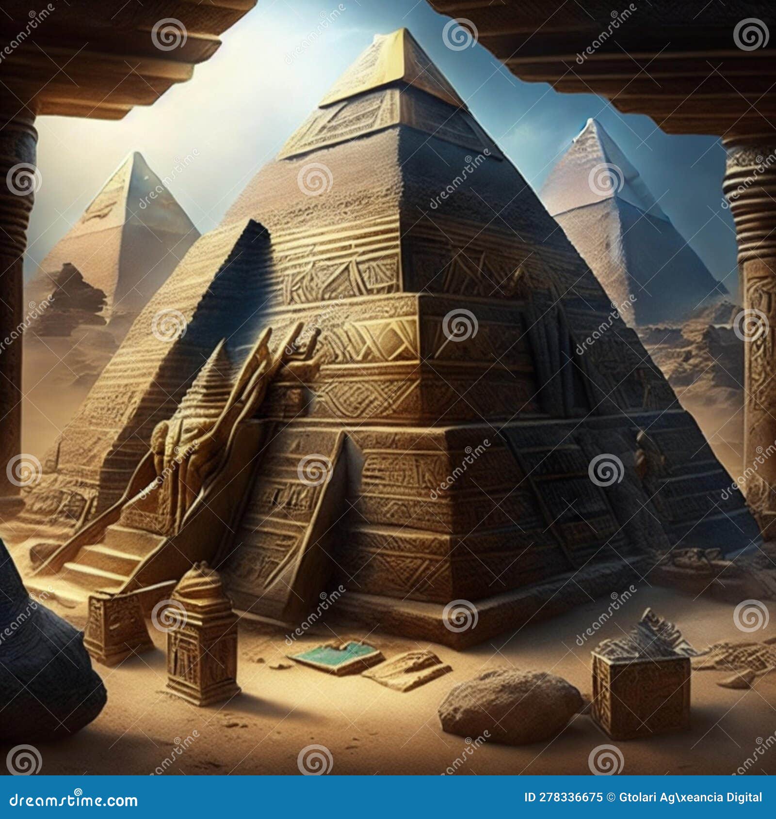 Egypt S Pyramids. Stone Pyramids Built in Ancient Egypt. Pharaohs Stock ...