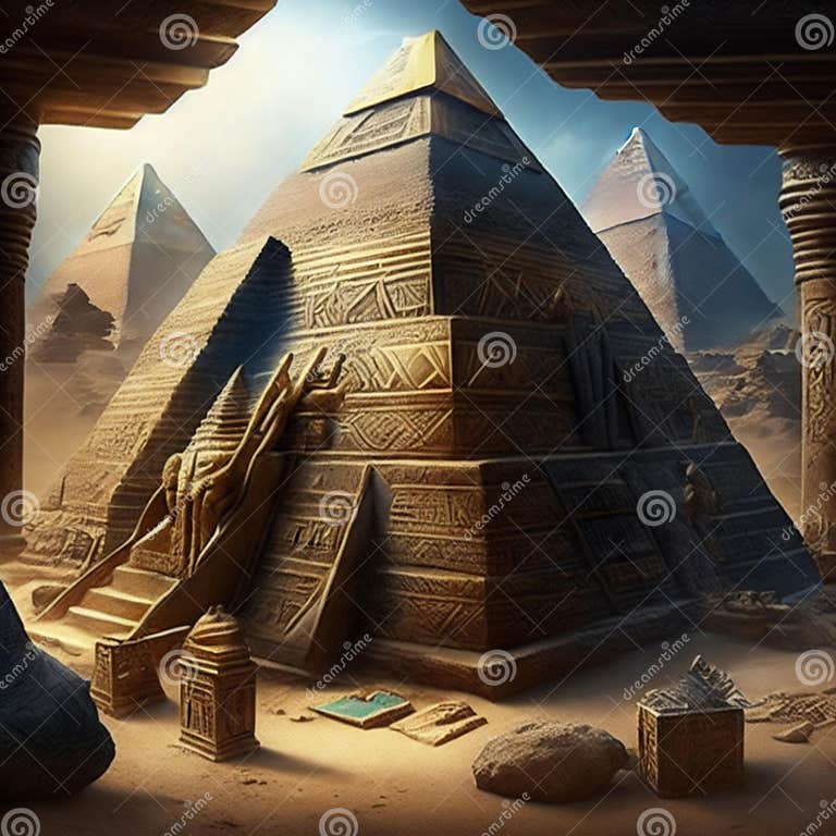 Egypt S Pyramids. Stone Pyramids Built in Ancient Egypt. Pharaohs Stock ...