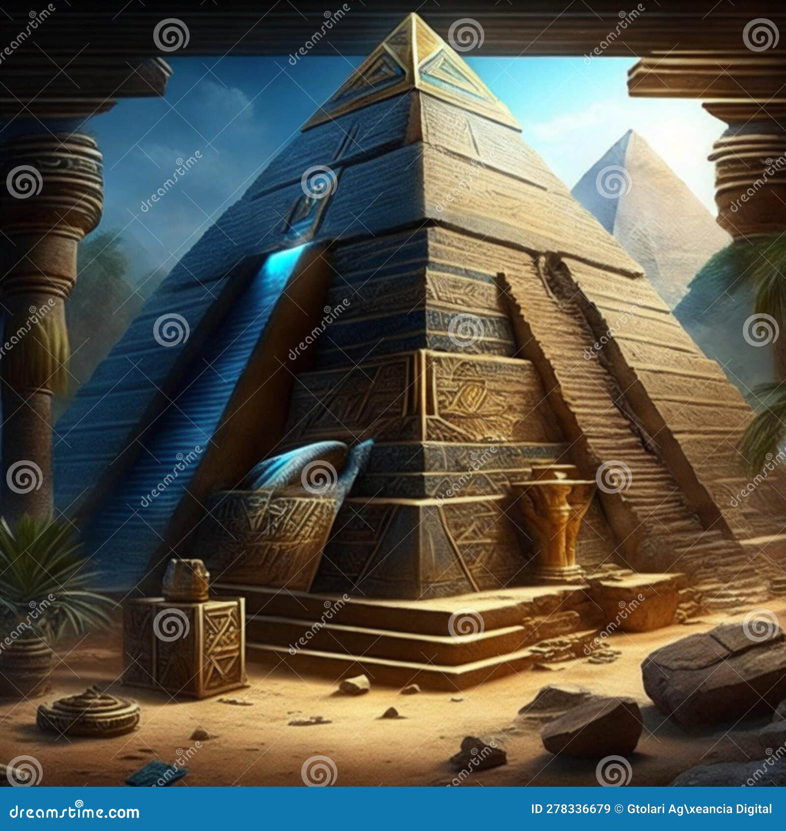 Egypt S Pyramids. Stone Pyramids Built in Ancient Egypt. Pharaohs Stock ...