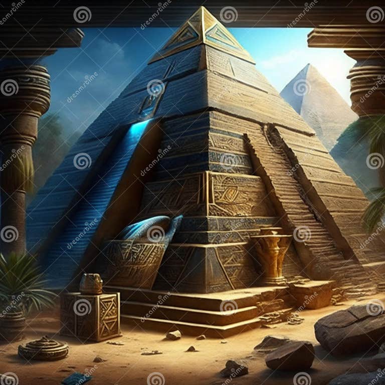 Egypt S Pyramids. Stone Pyramids Built in Ancient Egypt. Pharaohs Stock ...