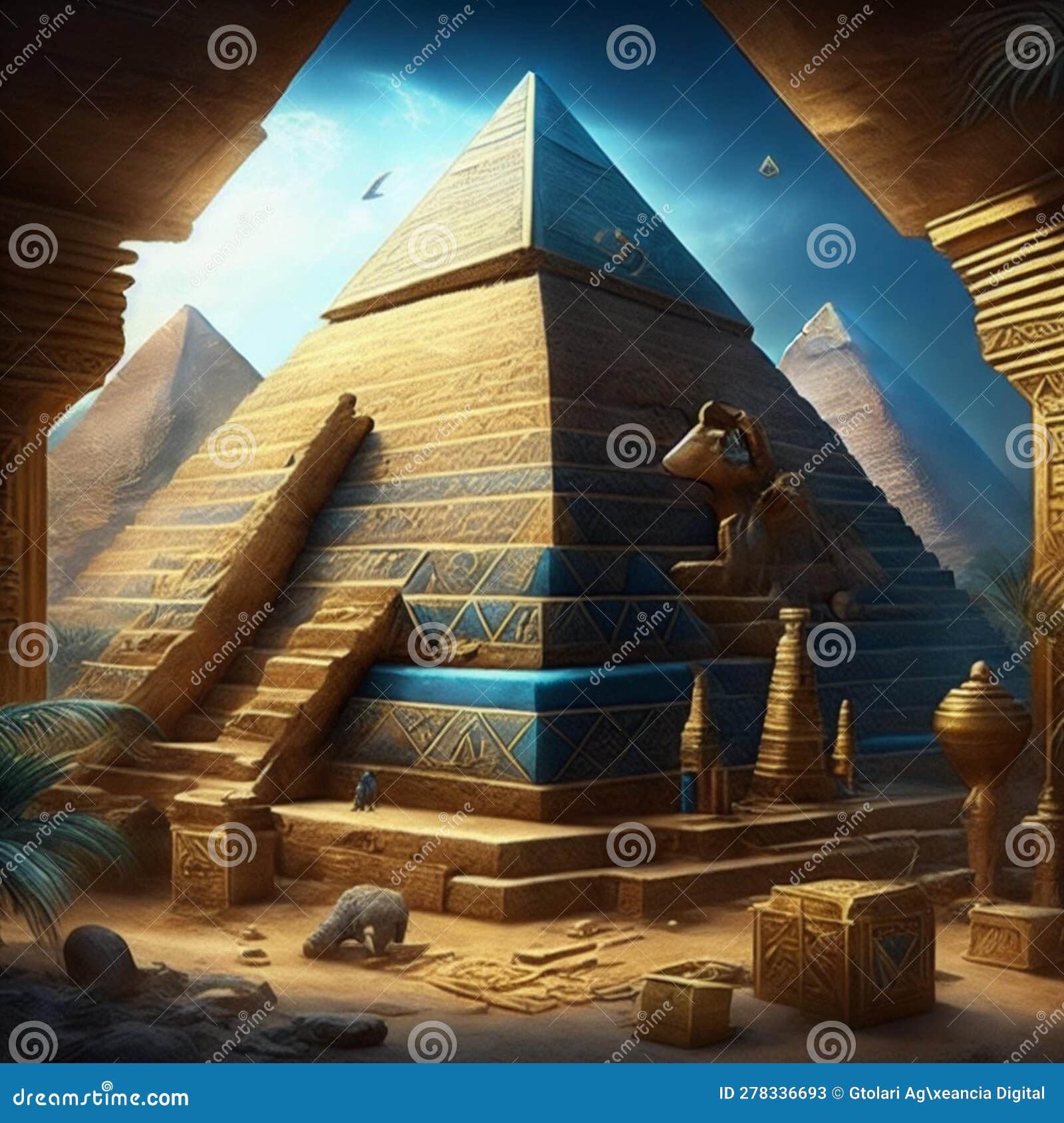 Egypt S Pyramids. Stone Pyramids Built in Ancient Egypt. Pharaohs Stock ...