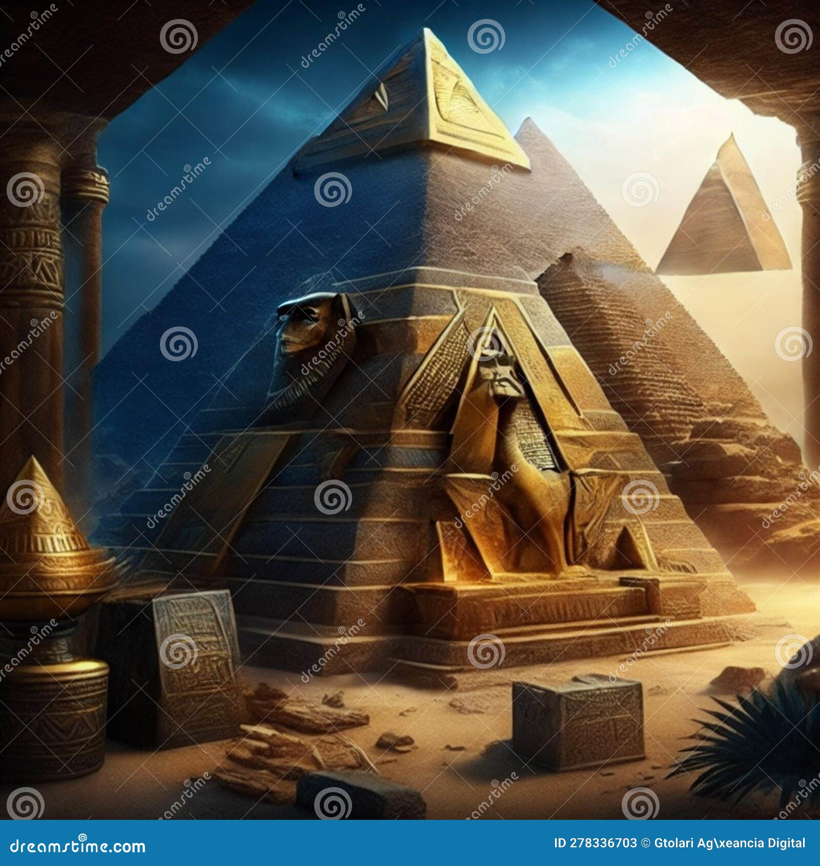 Egypt S Pyramids. Stone Pyramids Built in Ancient Egypt. Pharaohs Stock ...