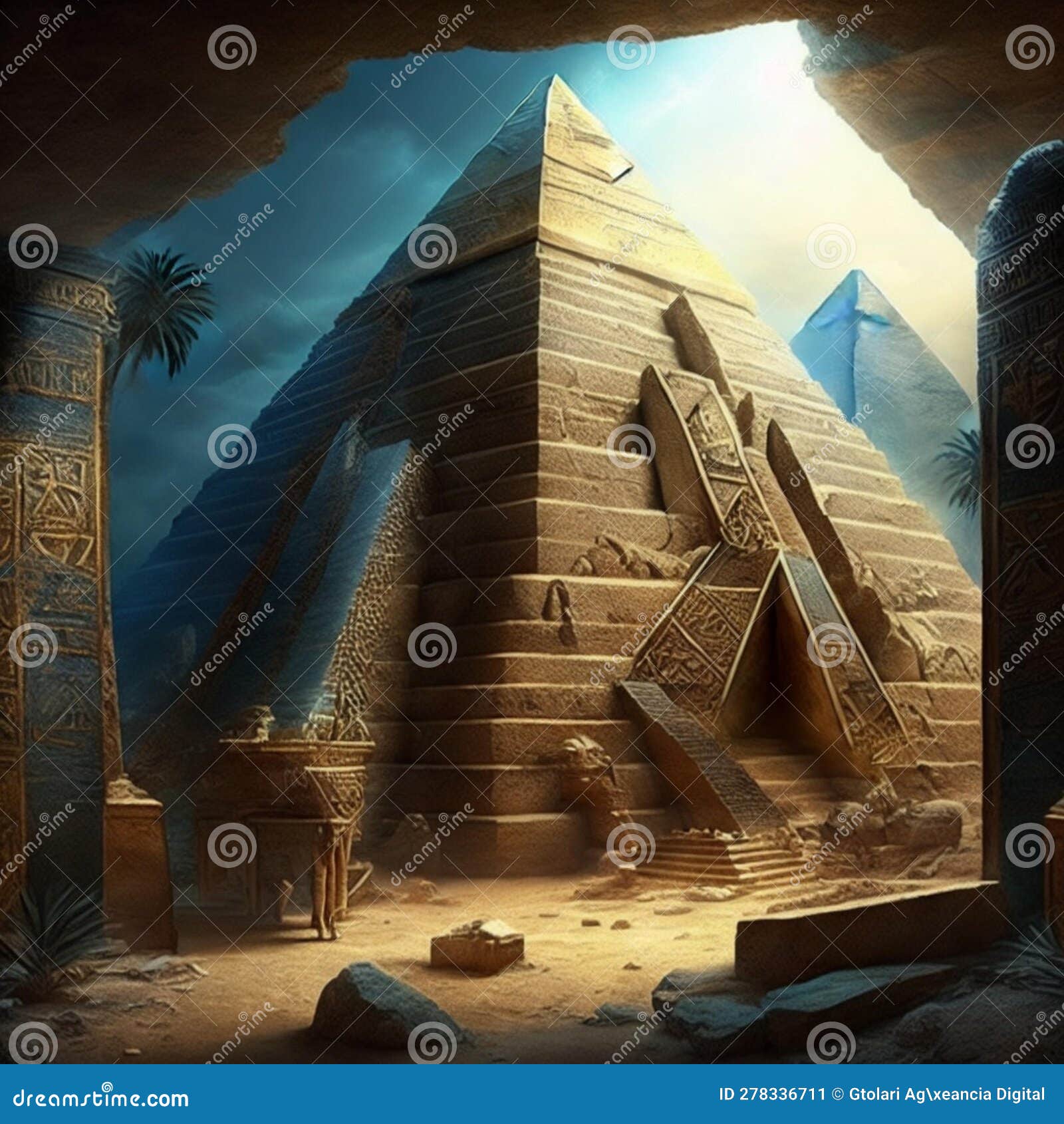 Egypt S Pyramids. Stone Pyramids Built in Ancient Egypt. Pharaohs Stock ...