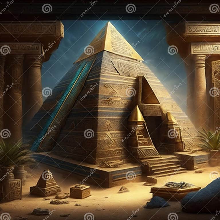 Egypt S Pyramids. Stone Pyramids Built in Ancient Egypt. Pharaohs Stock ...