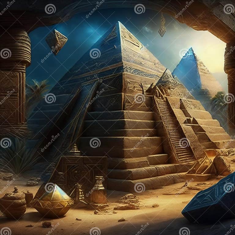 Egypt S Pyramids. Stone Pyramids Built in Ancient Egypt. Pharaohs Stock ...