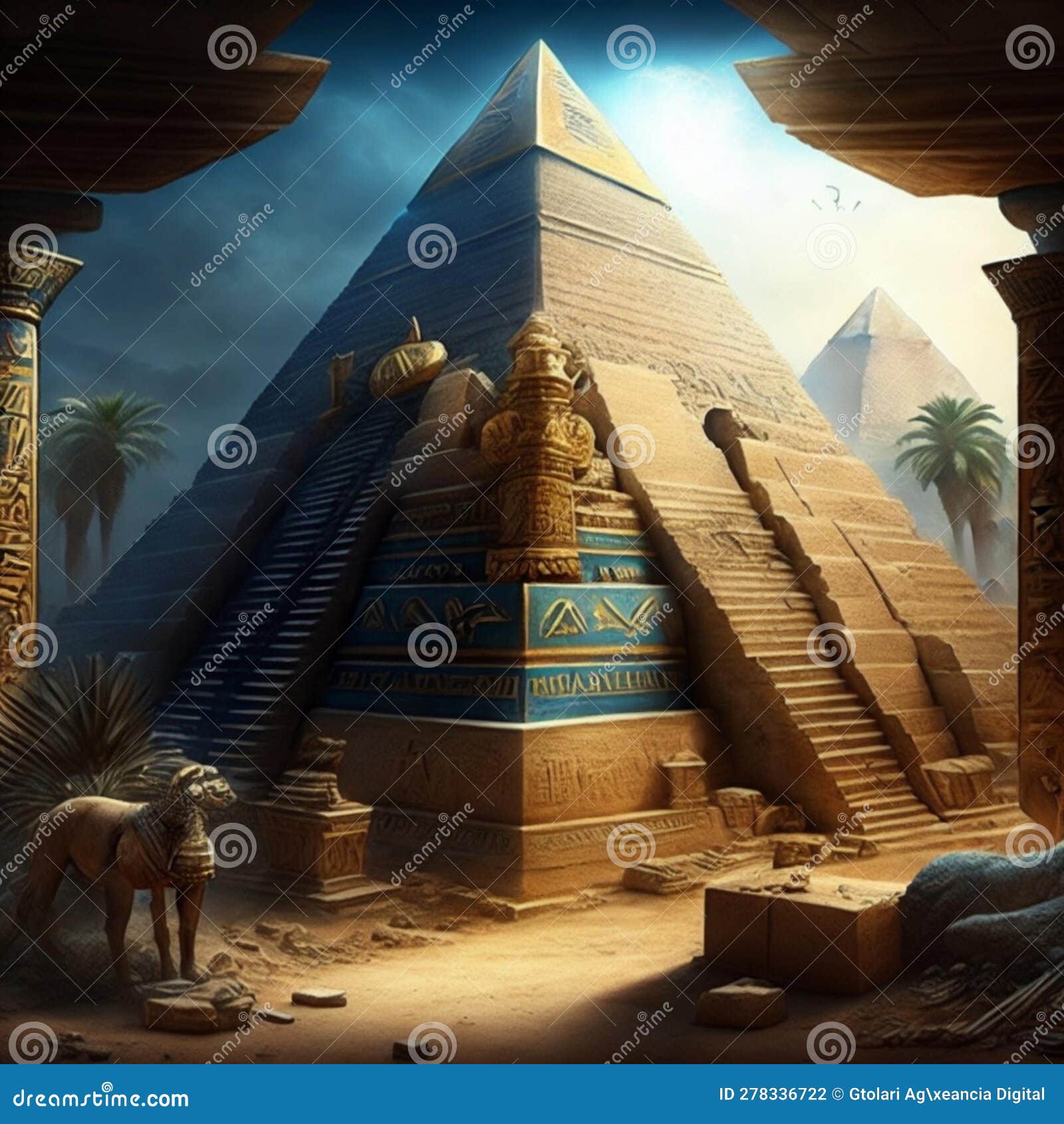 Egypt S Pyramids. Stone Pyramids Built in Ancient Egypt. Pharaohs Stock ...