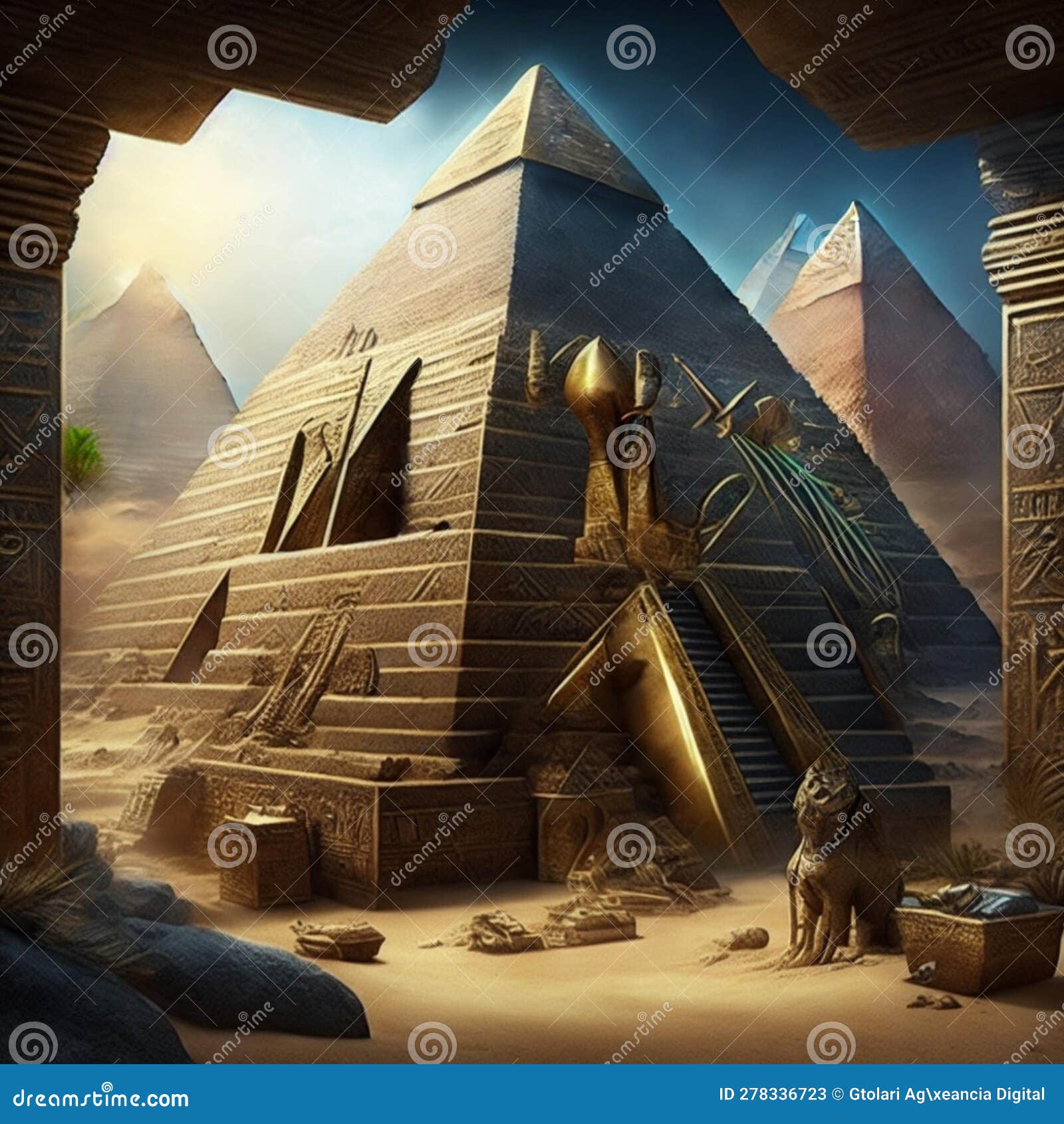 Egypt S Pyramids. Stone Pyramids Built in Ancient Egypt. Pharaohs Stock ...