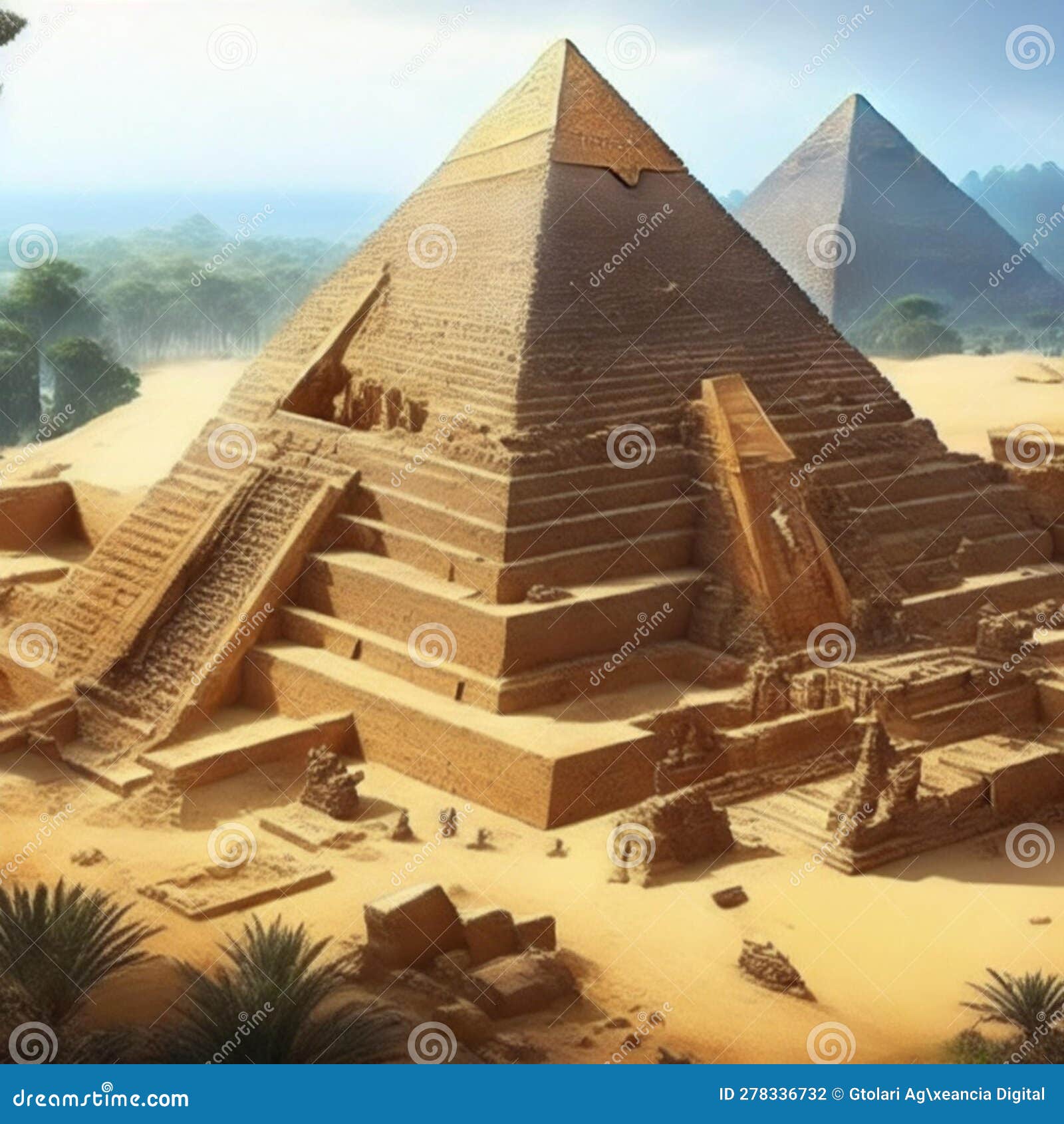 Egypt's Pyramids. Stone Pyramids Built In Ancient Egypt. Pharaohs Stock ...