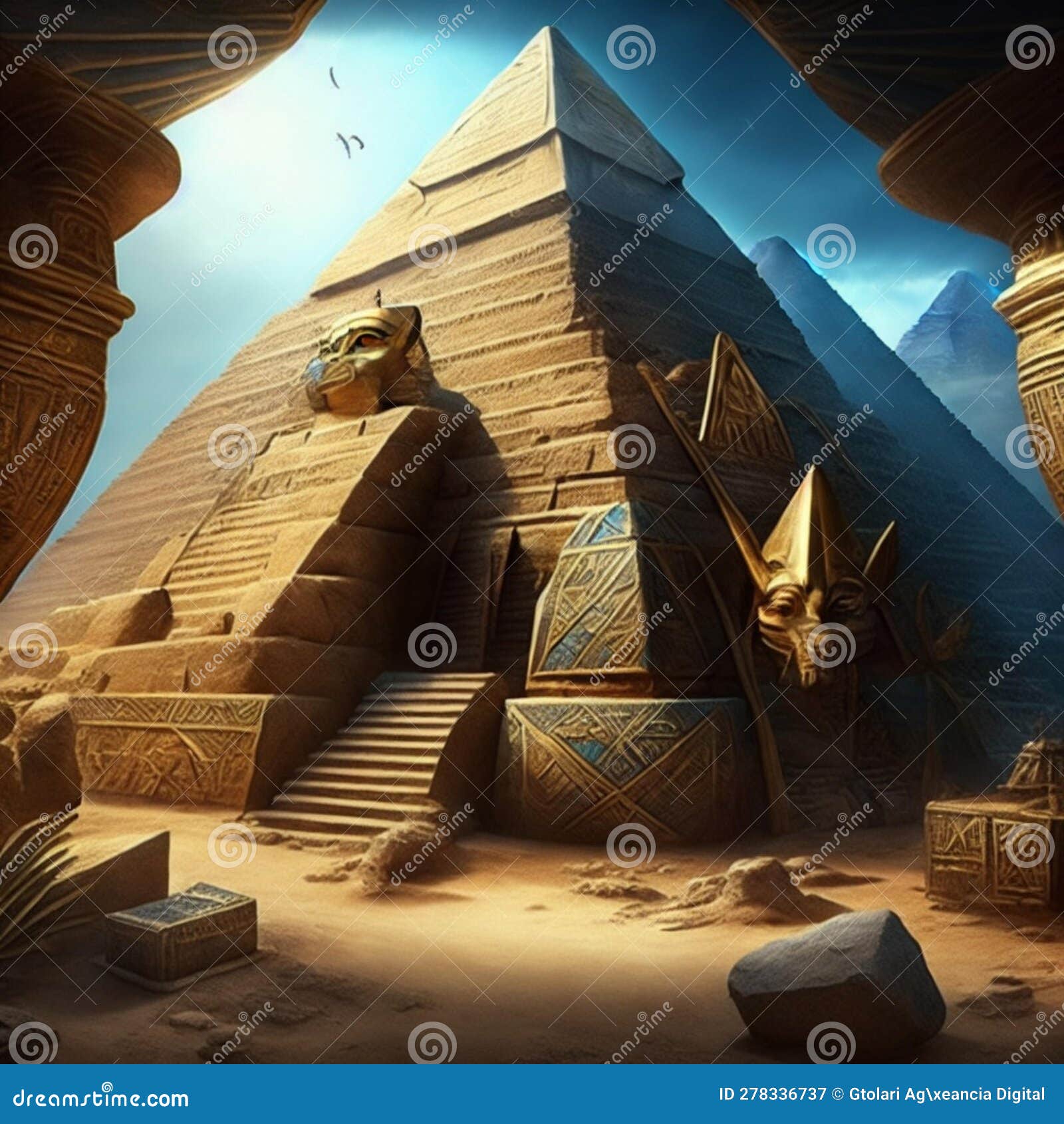 Egypt S Pyramids. Stone Pyramids Built in Ancient Egypt. Pharaohs Stock ...