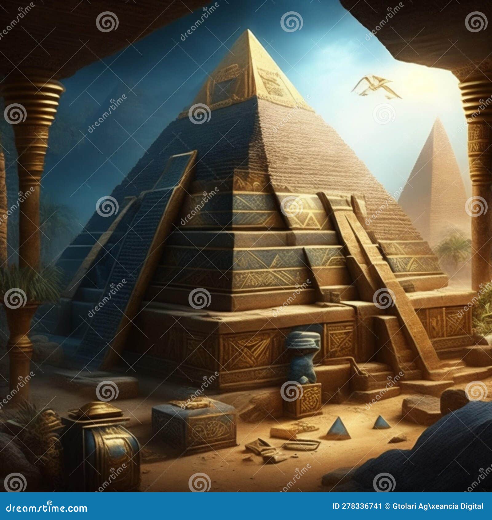 Egypt S Pyramids. Stone Pyramids Built in Ancient Egypt. Pharaohs Stock ...